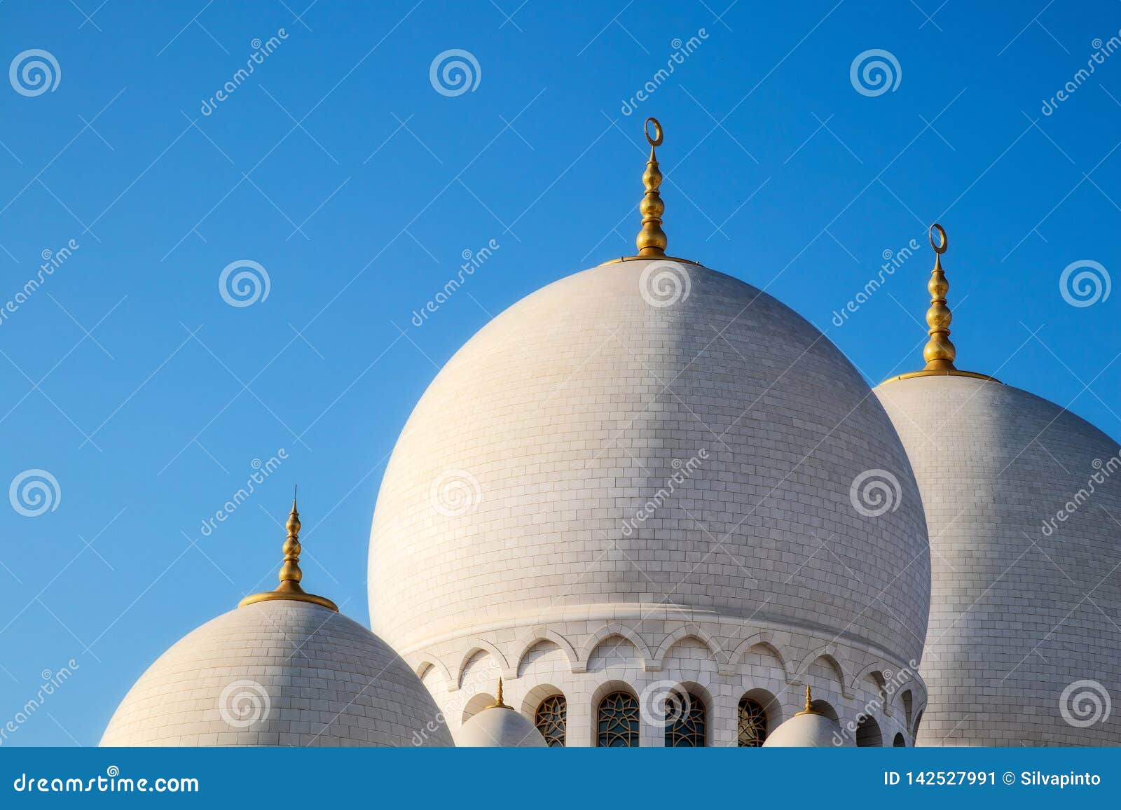 Dome at Arabic Mosque in Abu Dhabi. UAE Stock Image - Image of asia ...