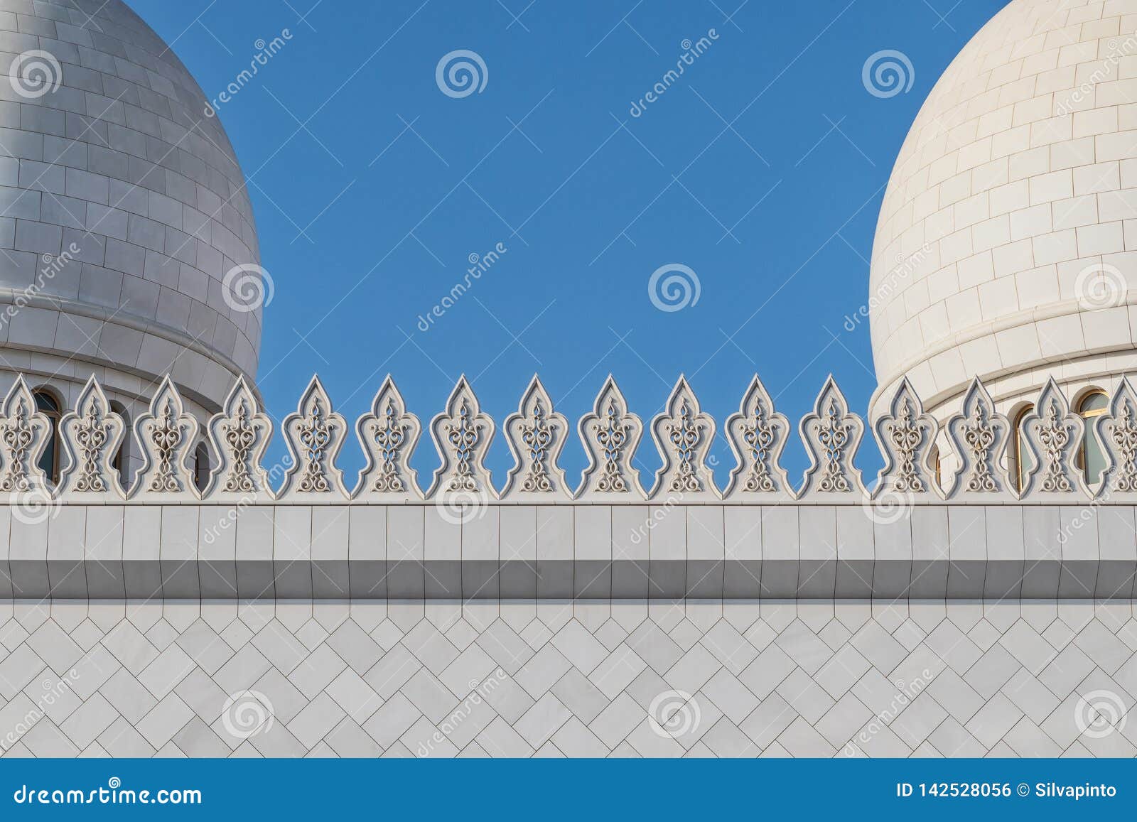 Dome at Arabic Mosque in Abu Dhabi. UAE Stock Photo - Image of dome ...