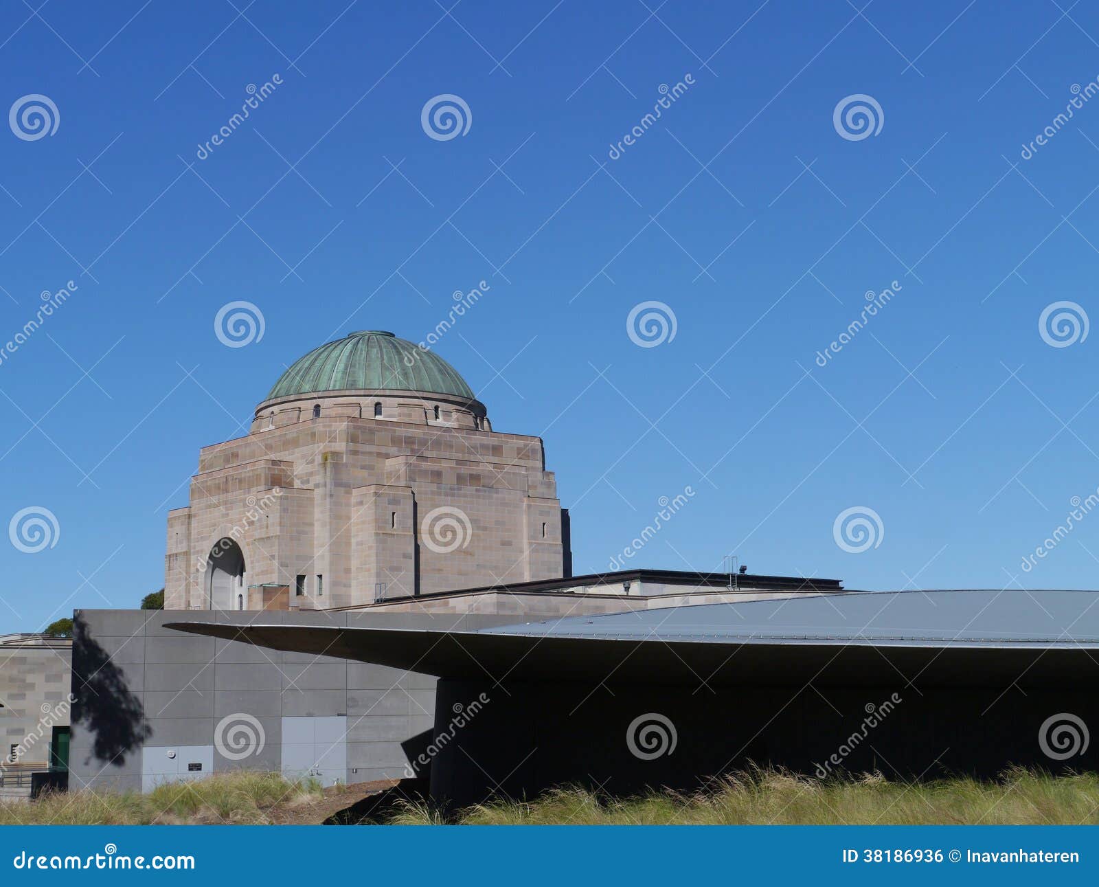 The Dome of the Australian War Memorial Stock Photo - Image of ...