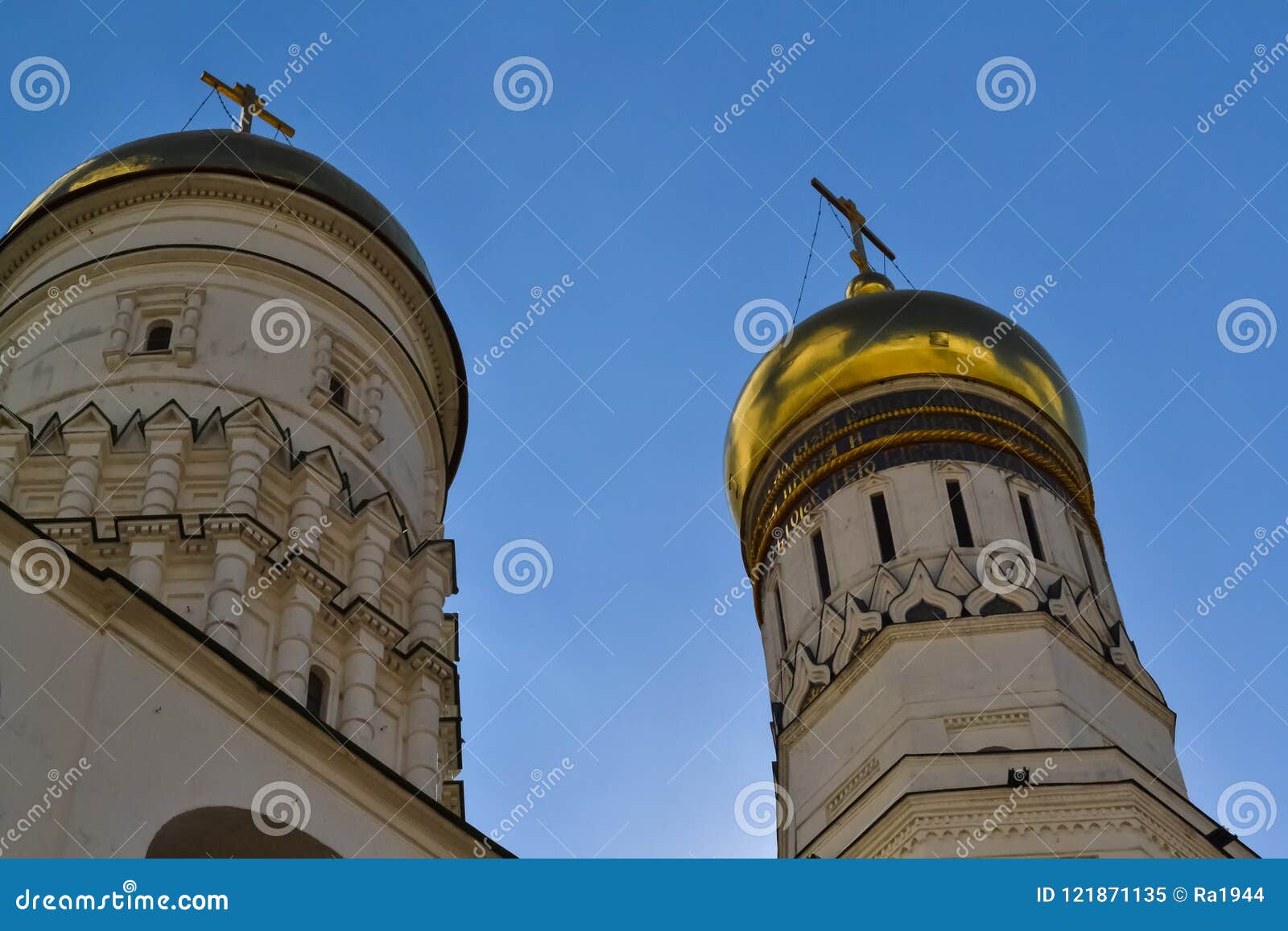 The Dome of the Bell Tower of Ivan the Great Opposite the Blue Sky ...