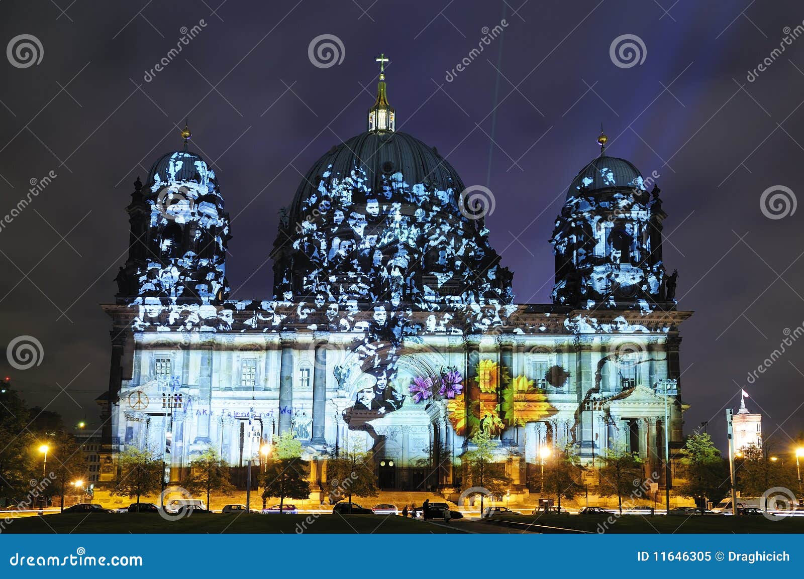Dome in berlin at night editorial image. Image of classic - 11646305