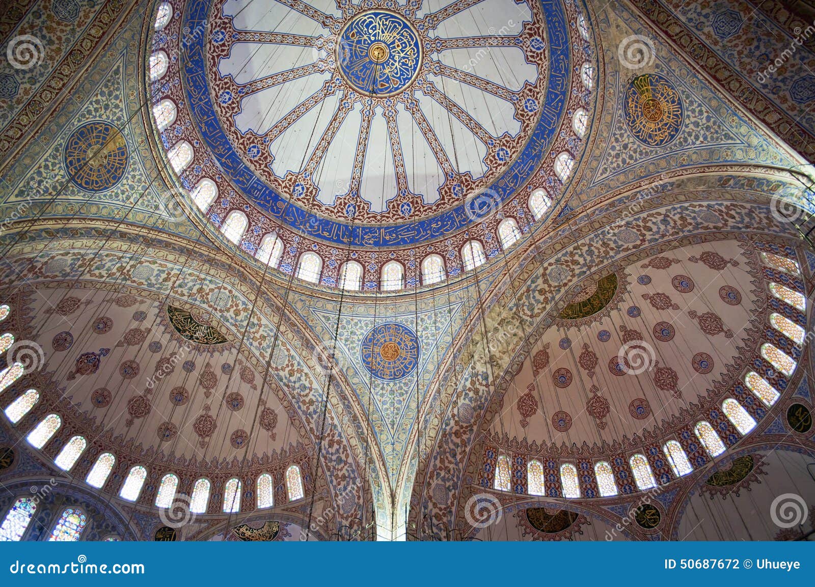 Dome of the Blue Mosque Inside Editorial Photography - Image of asia ...