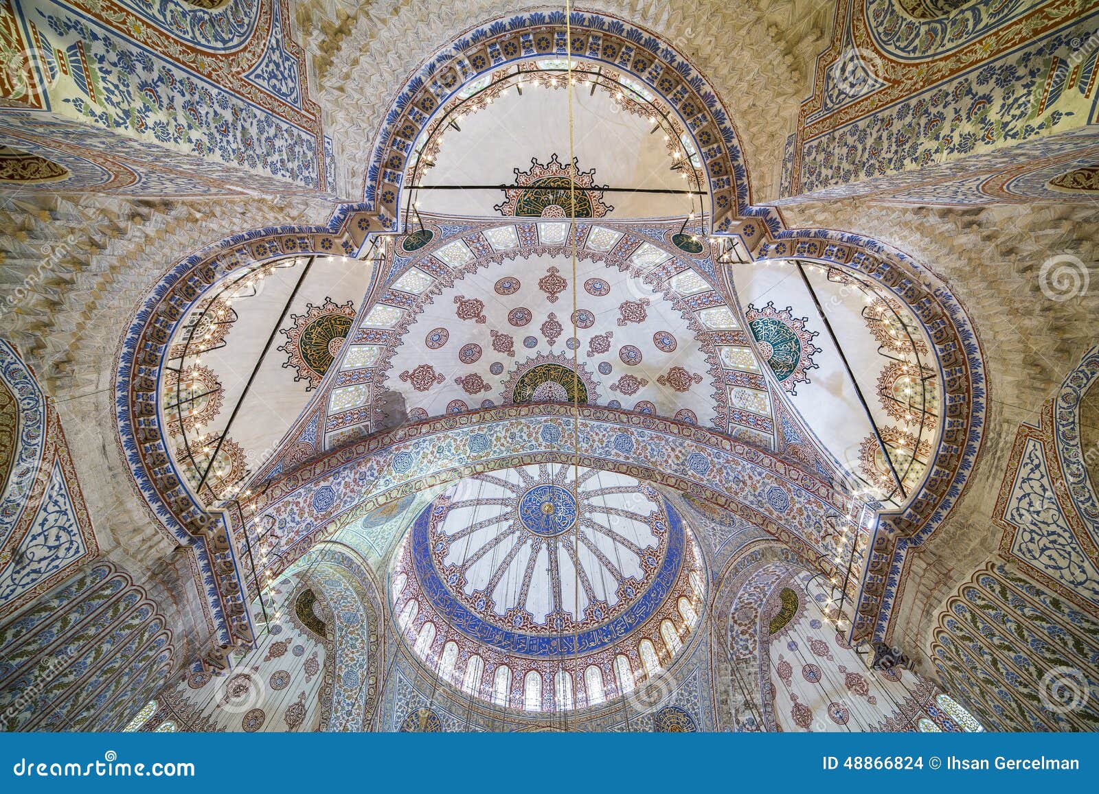 Dome of Blue Mosque in Istanbul Stock Photo - Image of dome, iznik ...