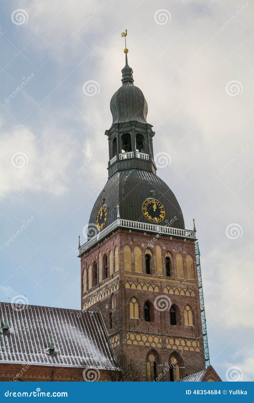 Dome Cathedral in Riga stock photo. Image of brick, latvia - 48354684