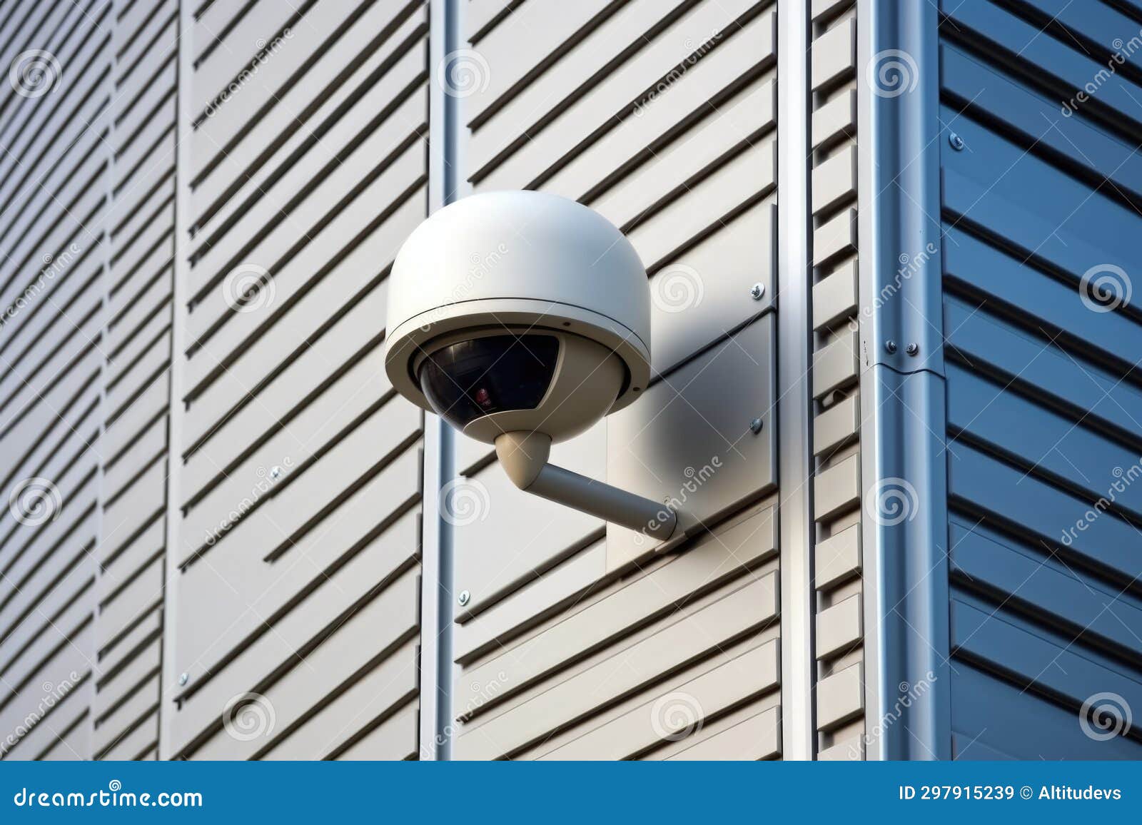 Dome Cctv Camera on a Building Facade Stock Image - Image of ...