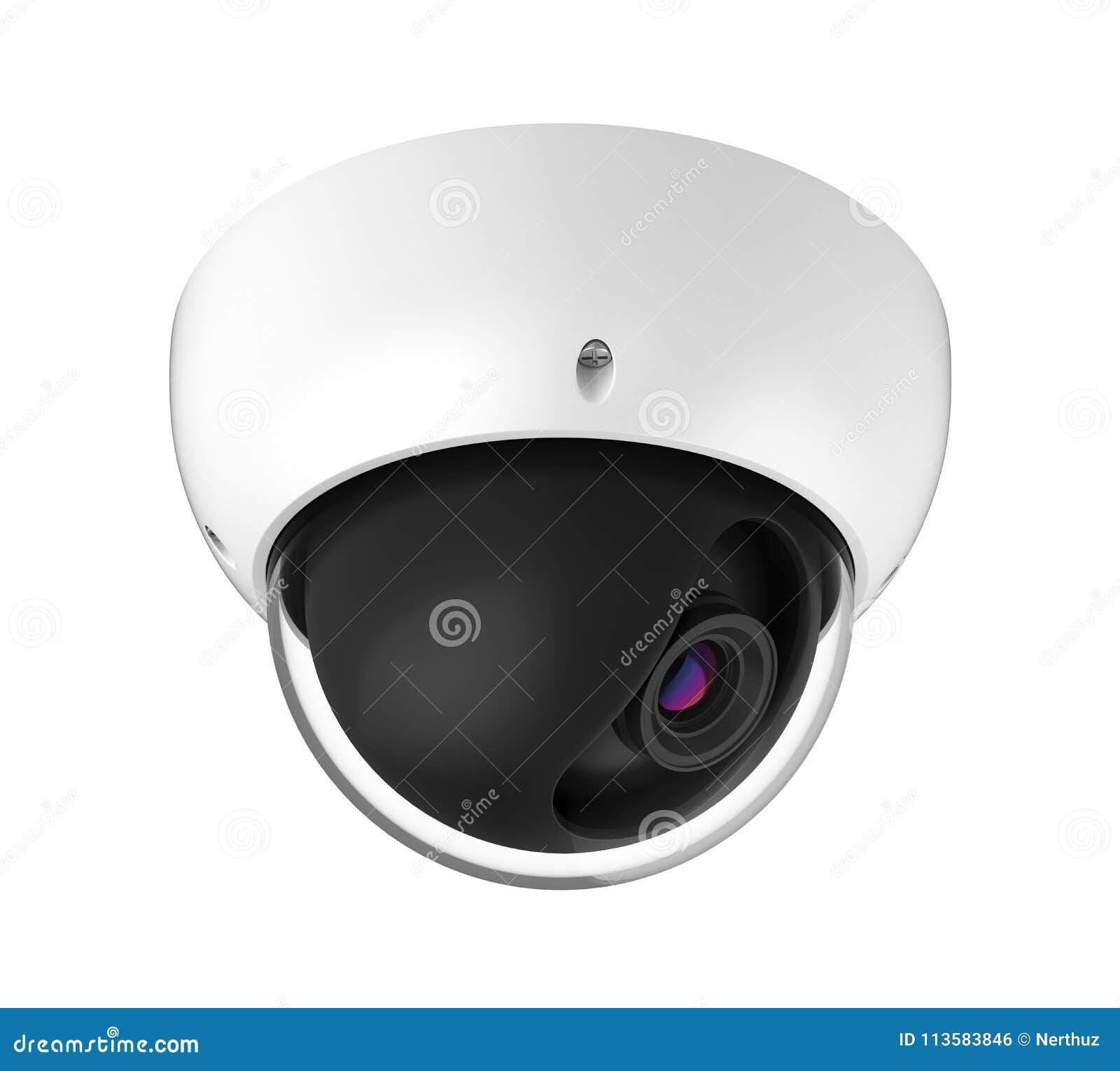 Dome Cctv Cameras On High Pillars To Capture Traffic On The Road Stock ...