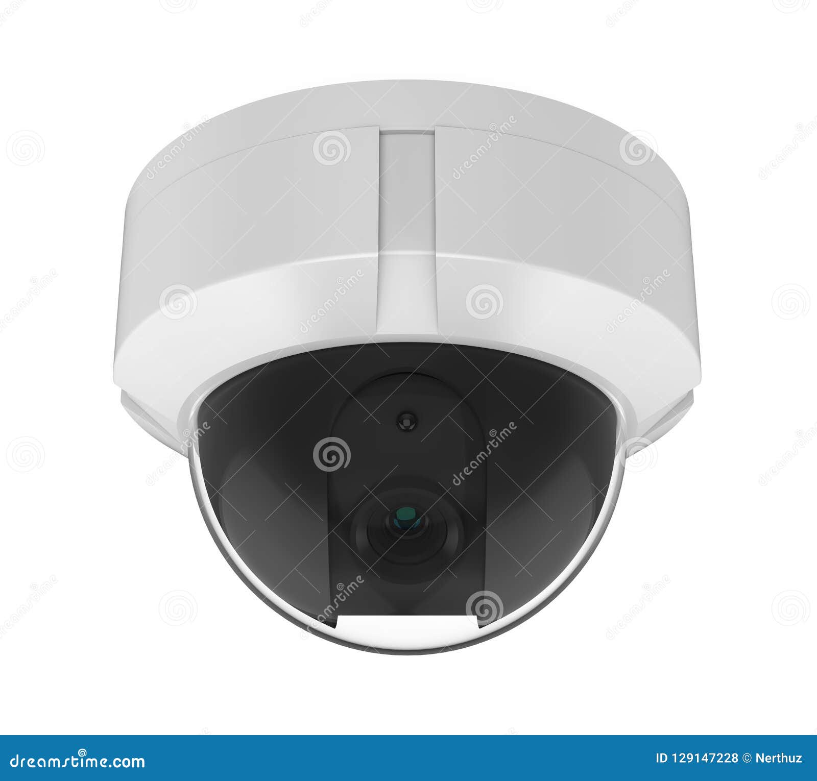 Dome CCTV Security Camera Isolated Stock Illustration - Illustration of ...