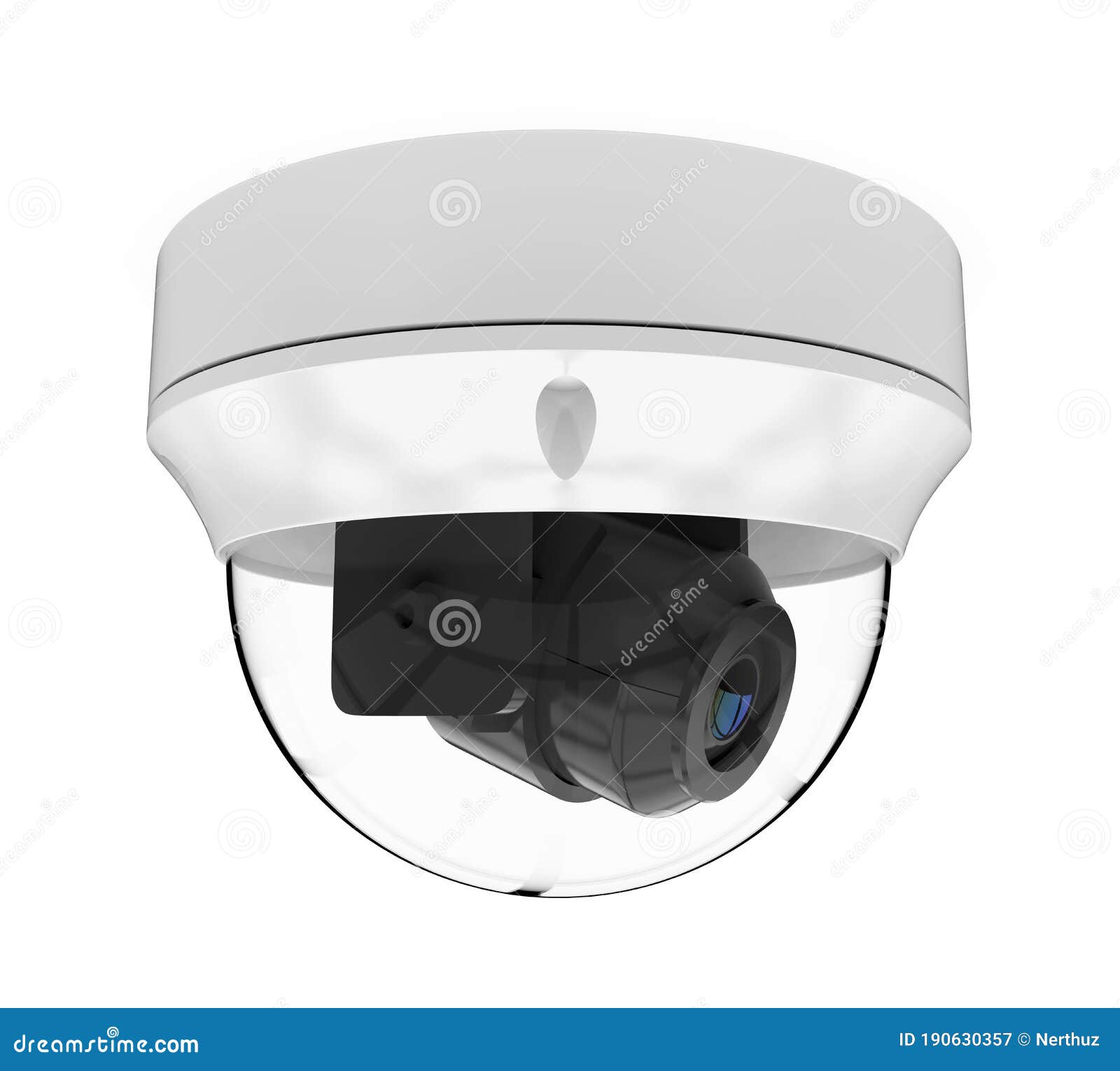 Dome CCTV Security Camera Isolated Stock Illustration - Illustration of ...