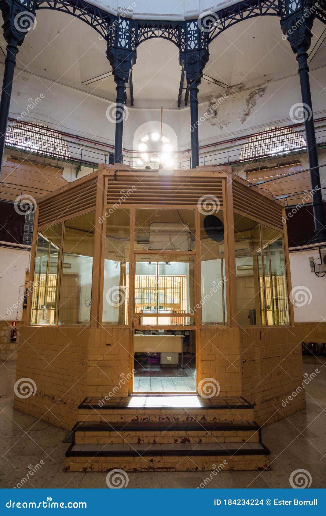 Dome of the Central Gallery of La Modelo Prison in Barcelona Stock ...