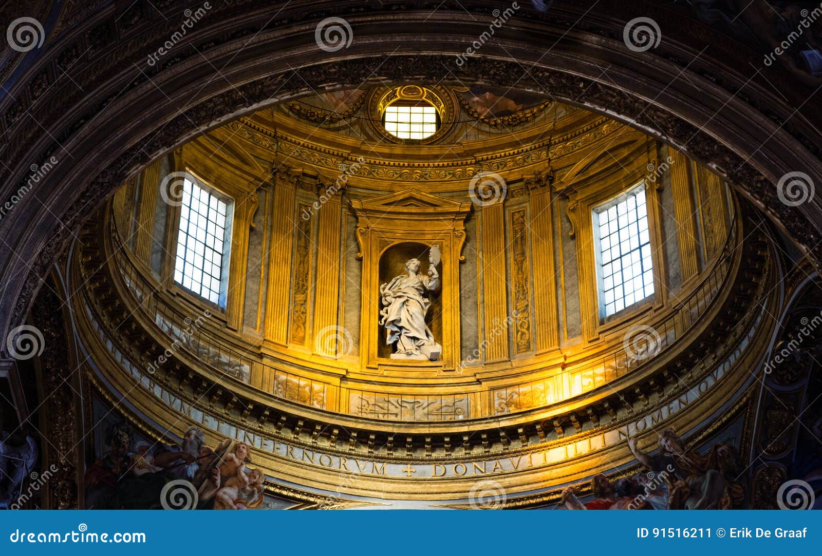 Dome Chiesa del Gesu immagine stock. Immagine di romano - 91516211