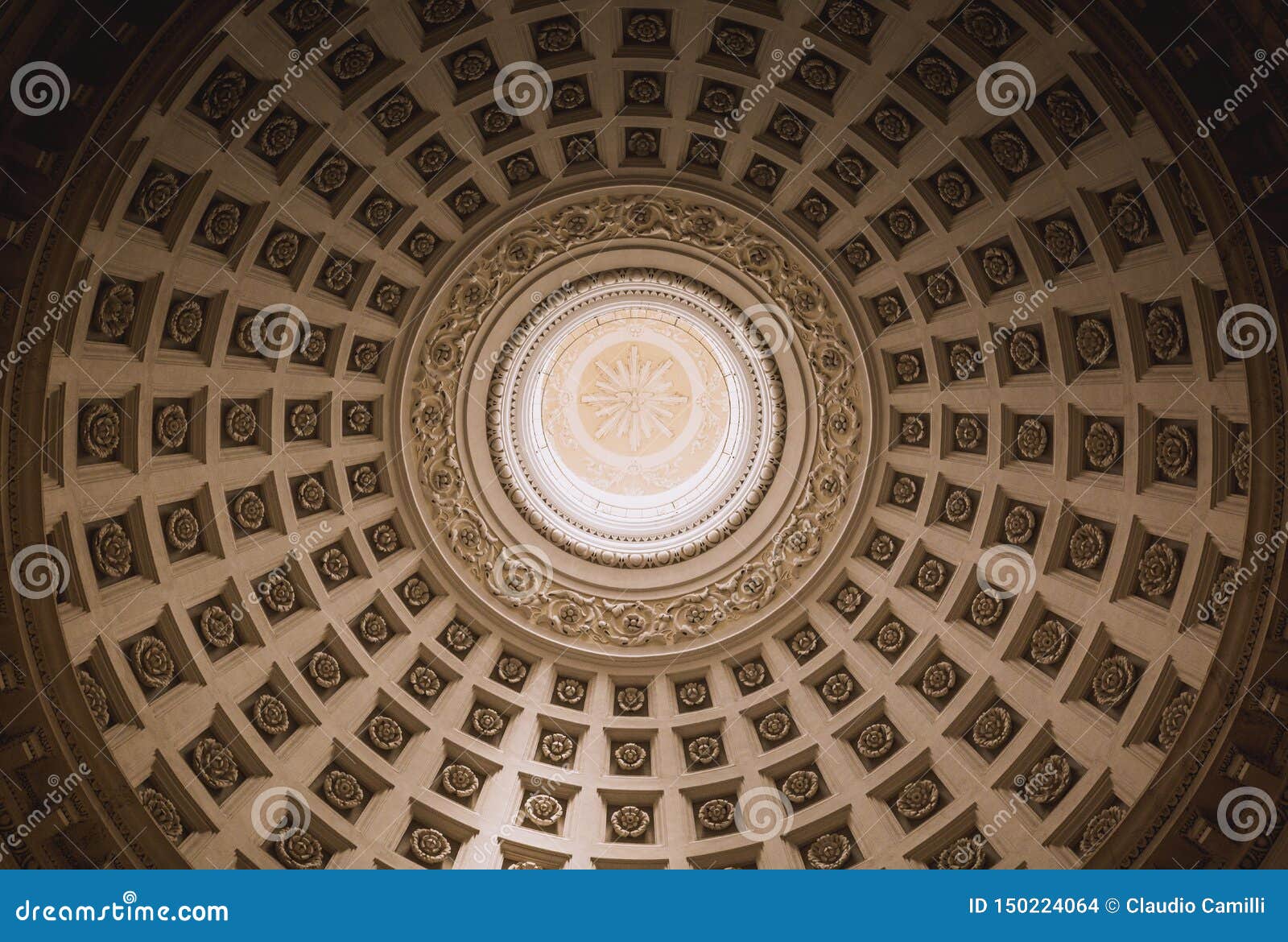 Dome of a Church with Decorations Stock Photo - Image of building ...