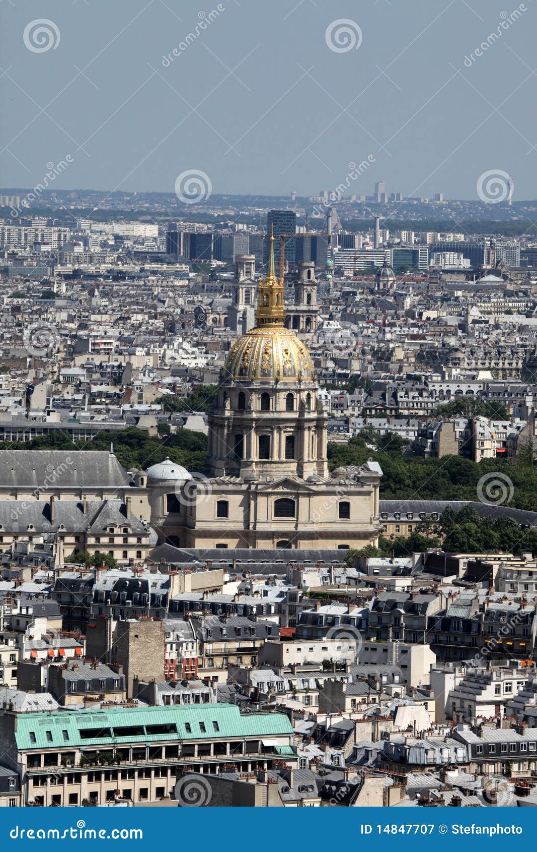 Dome des Invalides, Paris stock image. Image of river - 14847707