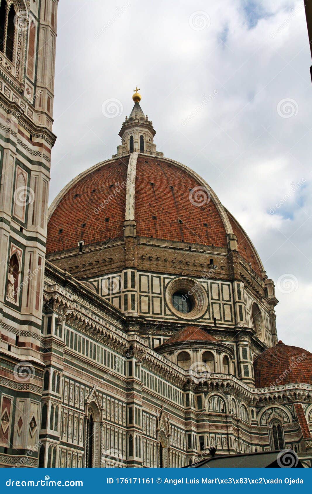 Dome of the Cathedral of Florence Italy. Stock Image - Image of ...