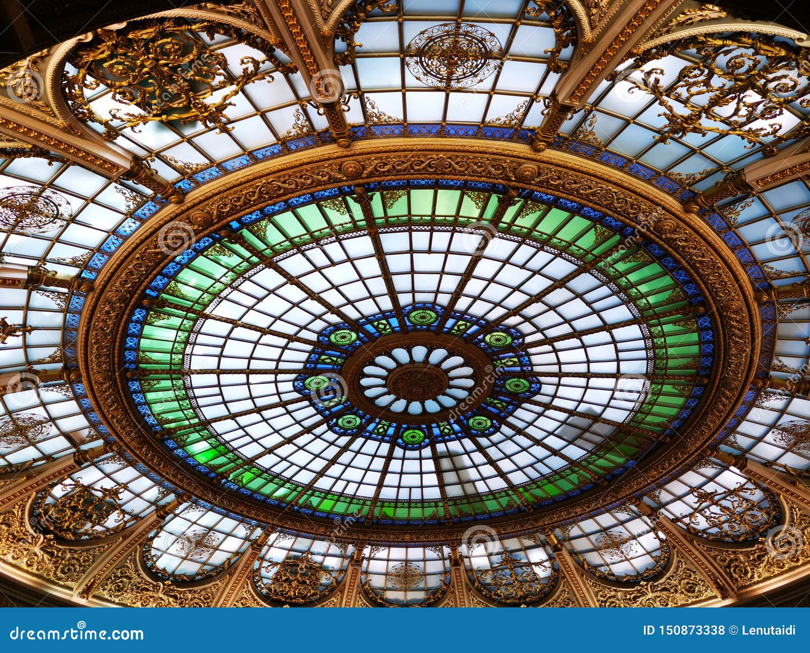 Dome Inside Section Lighted - Modern Architecture Royalty-Free Stock ...