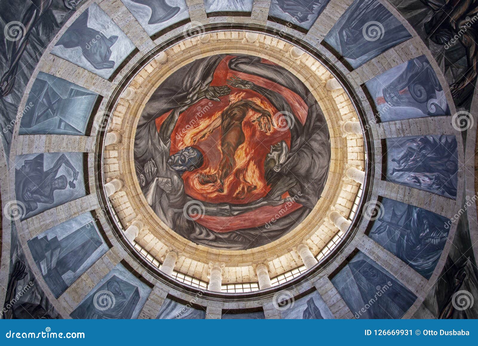 Dome Interior of an Ancient Chapel Editorial Photo - Image of ...