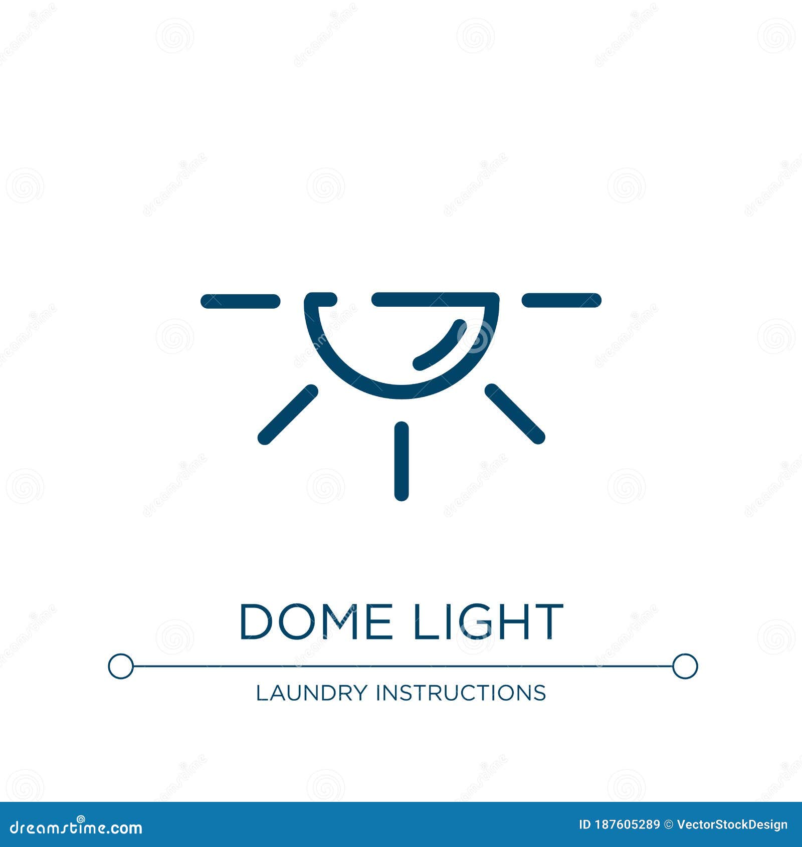 Dome Light Icon. Linear Vector Illustration from Car Dashboard Signals ...