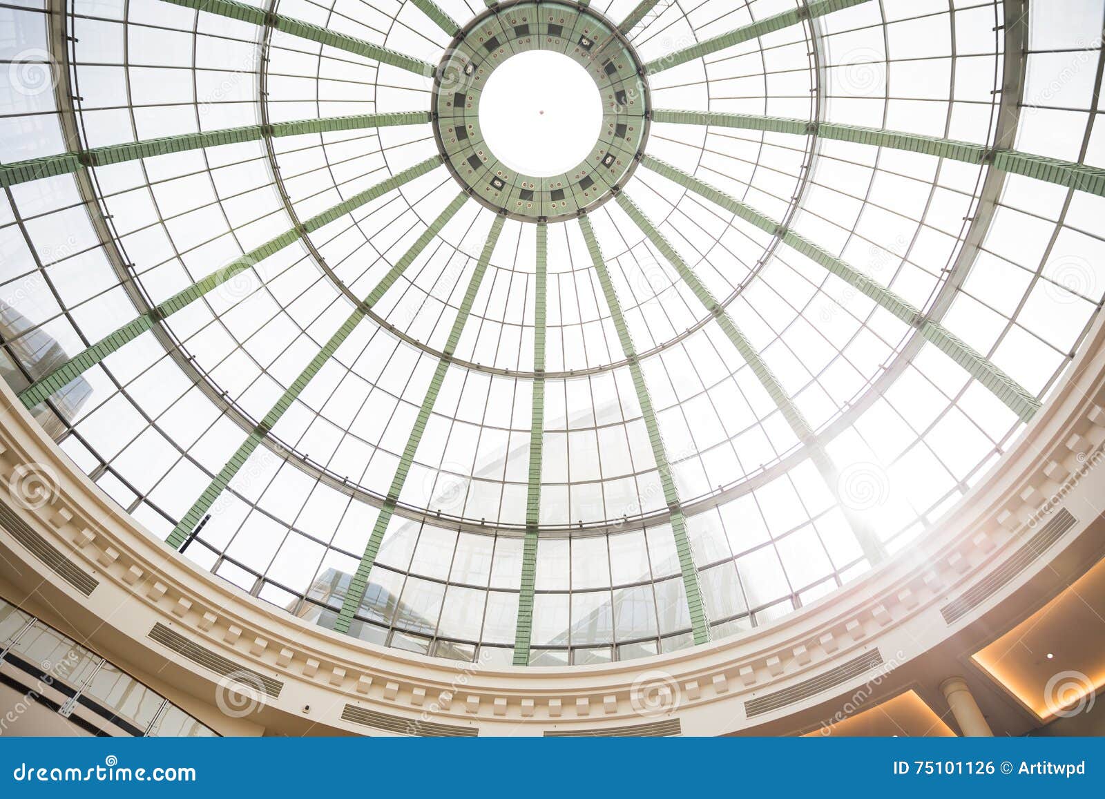 Dome Made by Steel Structure with Glass at Dubai Stock Photo - Image of ...