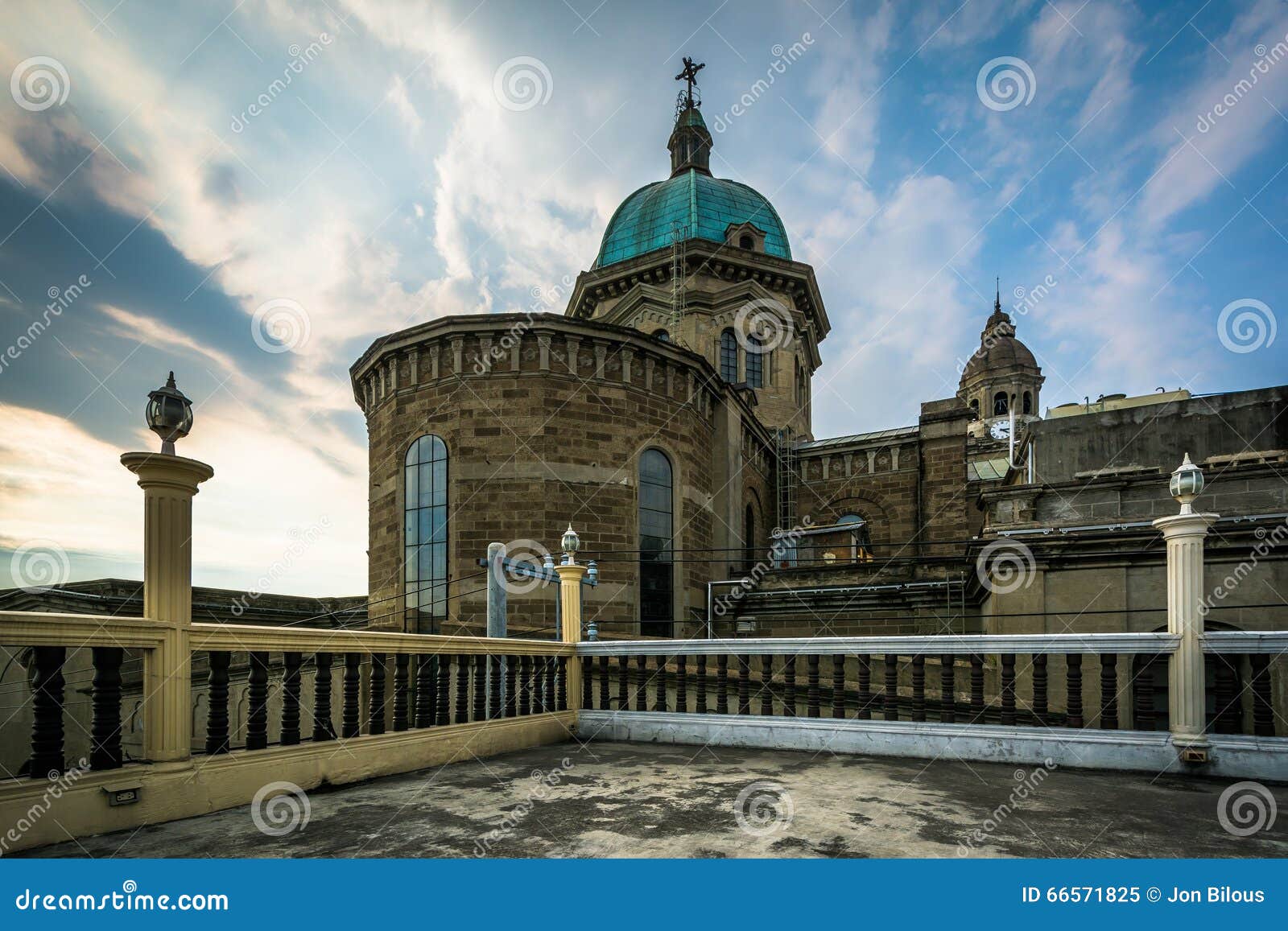 The Dome of the Manila Cathedral, in Intramuros, Manila, the Phi Stock ...