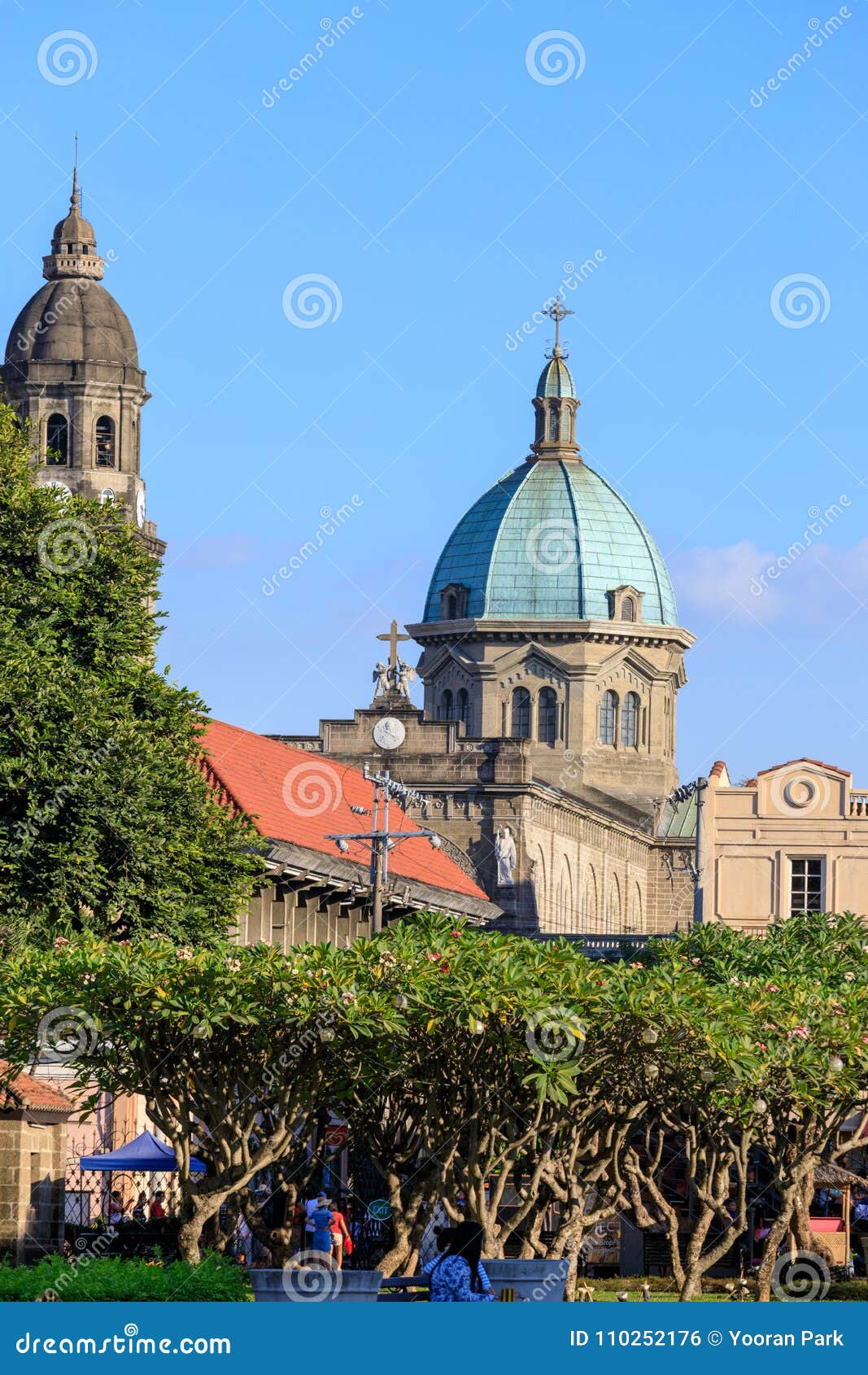 The Dome of the Manila Cathedral, in Intramuros, Manila Editorial Photo ...
