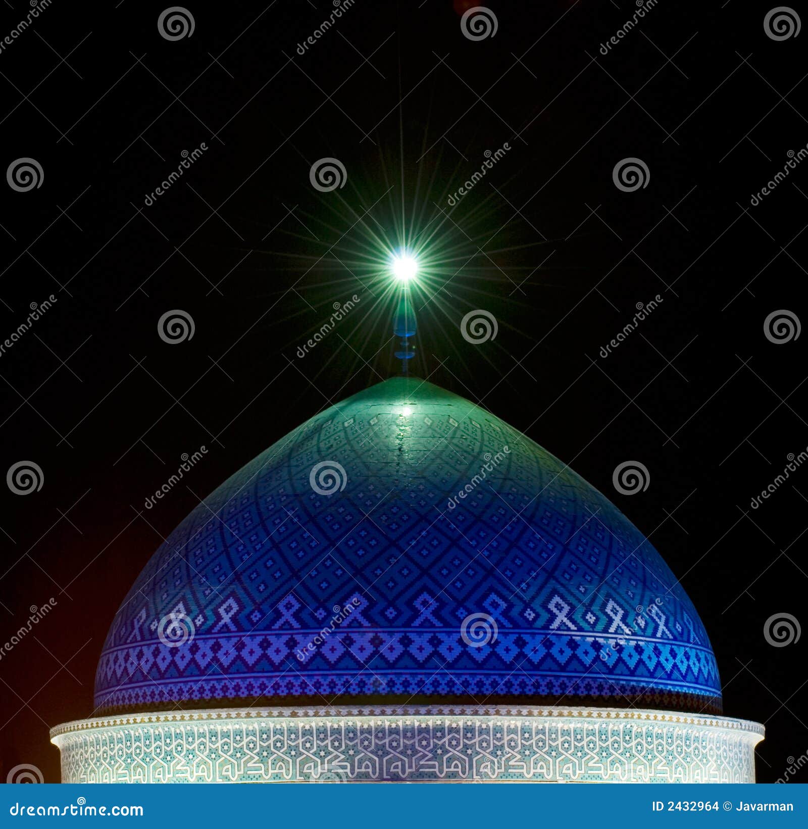 Dome of Mosque in the Night Stock Photo - Image of night, east: 2432964