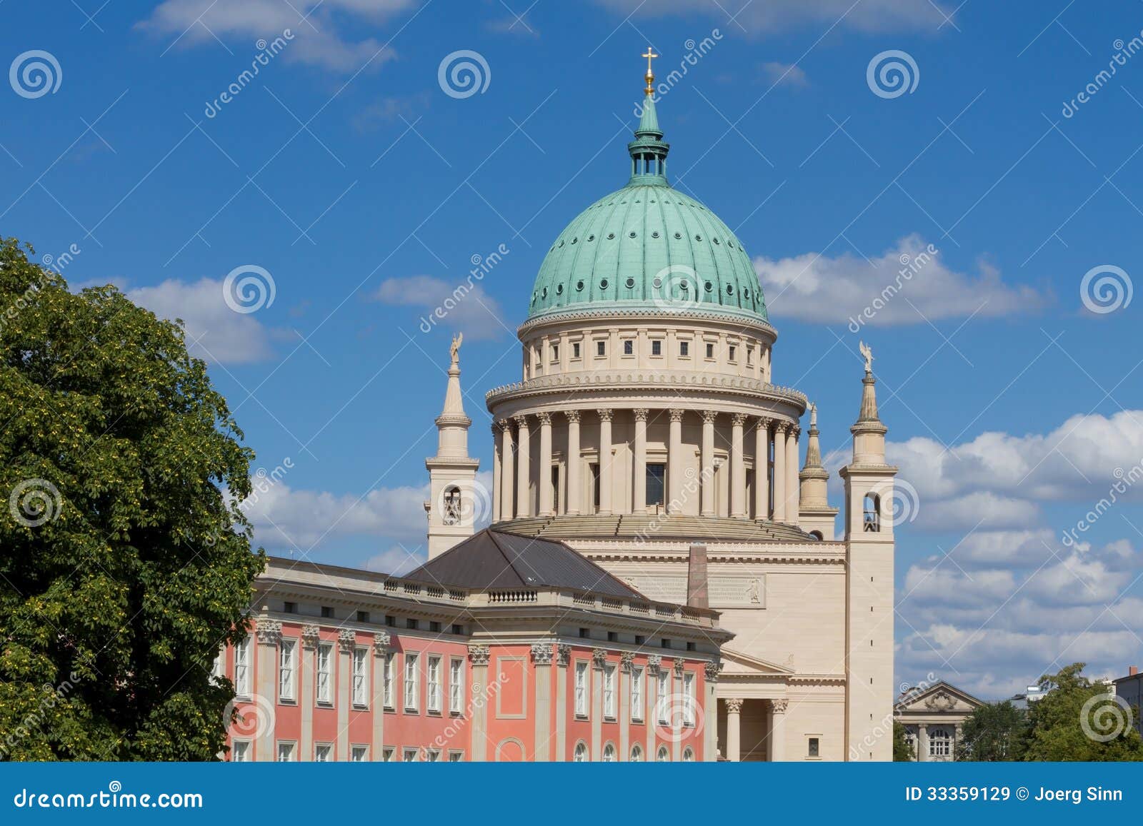 Dome of Potsdam and Rebuilded City Stock Image - Image of palace, dome ...