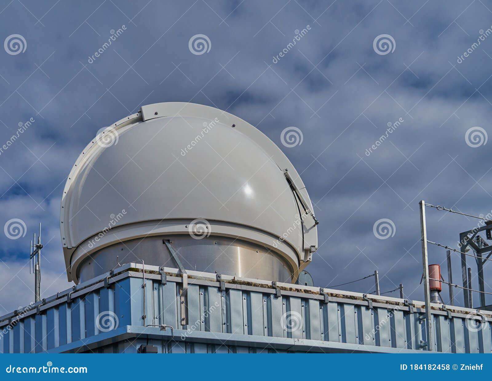 Dome of a Radar Station on a Mountain Stock Photo - Image of altitude ...