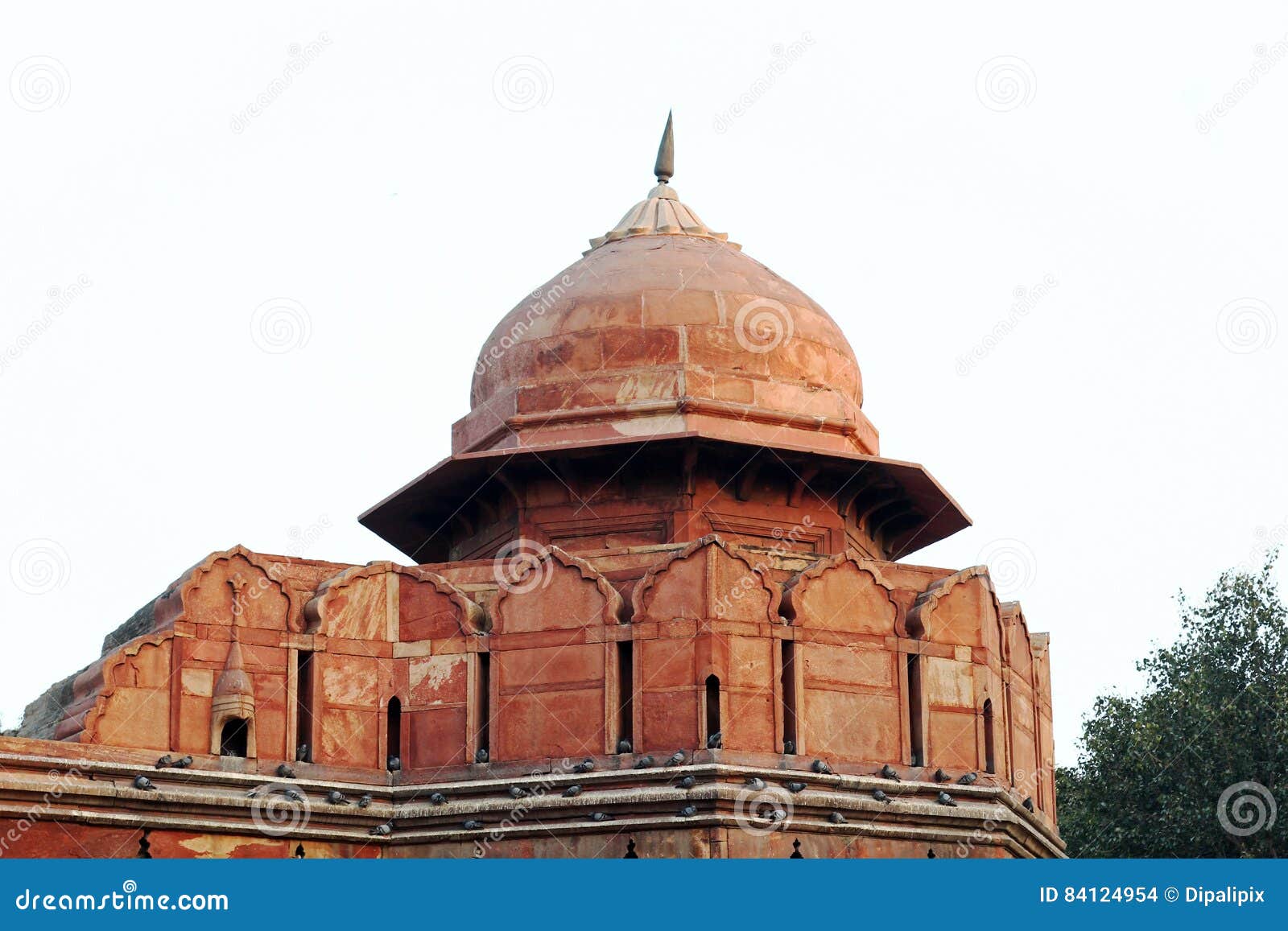 The Dome of Red Fort stock photo. Image of fortress, sandstone - 84124954