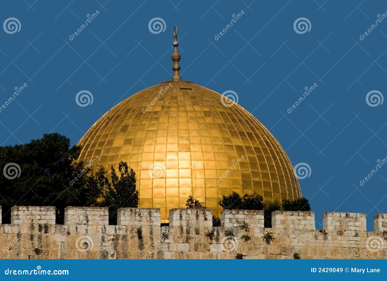 Dome of the Rock stock image. Image of spirituality, golden - 2429049