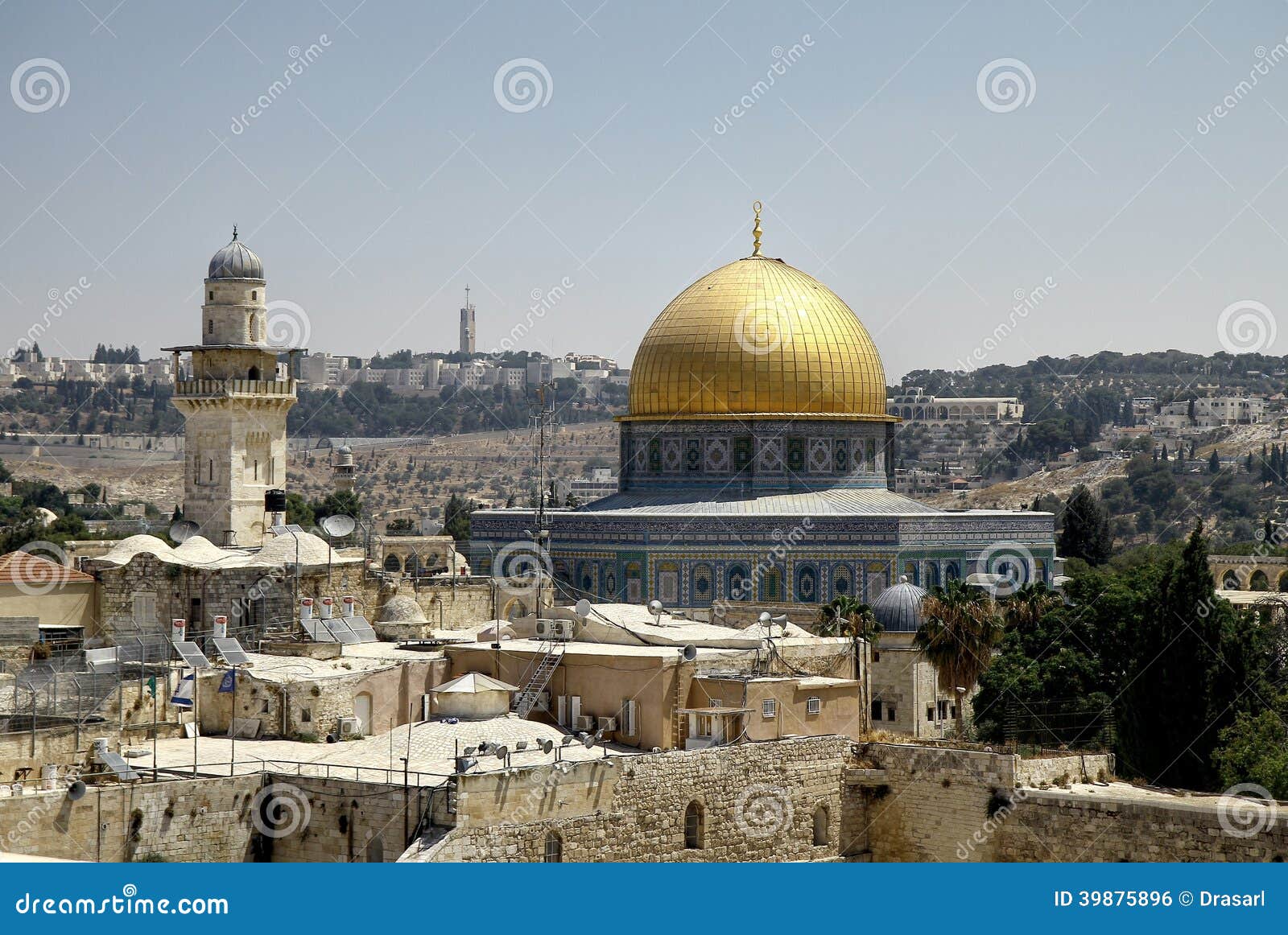 Dome of the Rock stock photo. Image of dome, arab, ancient - 39875896