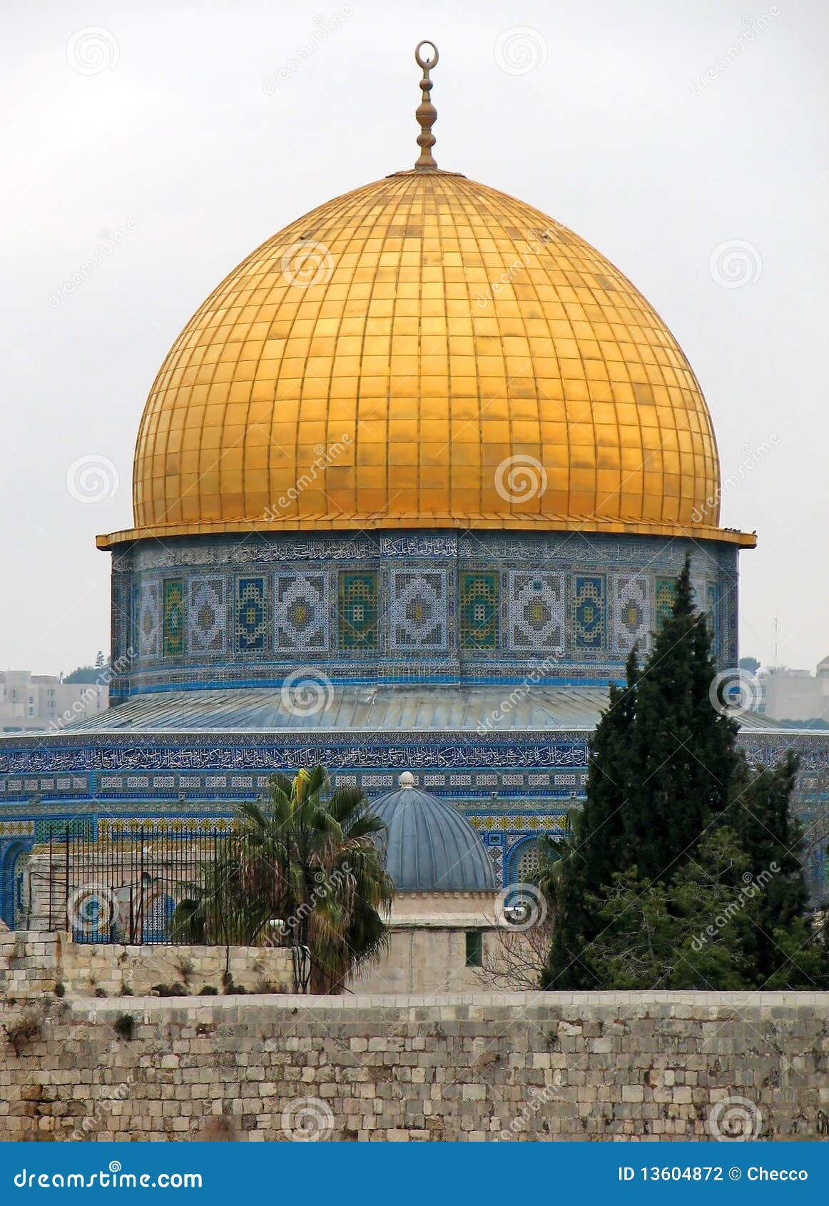 The Dome of the Rock Mosque Stock Photo - Image of gold, holy: 13604872