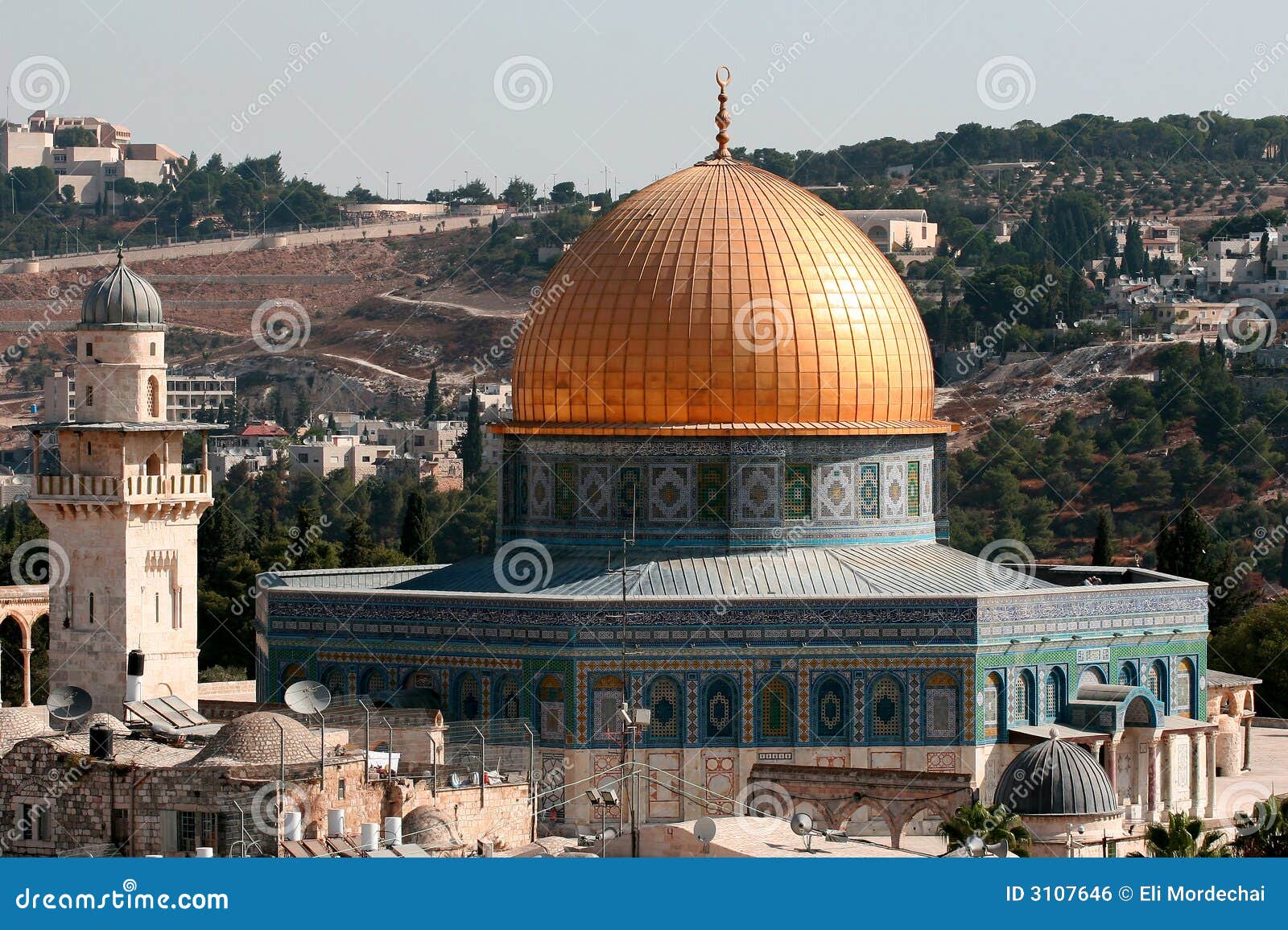 Dome of the Rock Mosque stock photo. Image of rock, architecture - 3107646