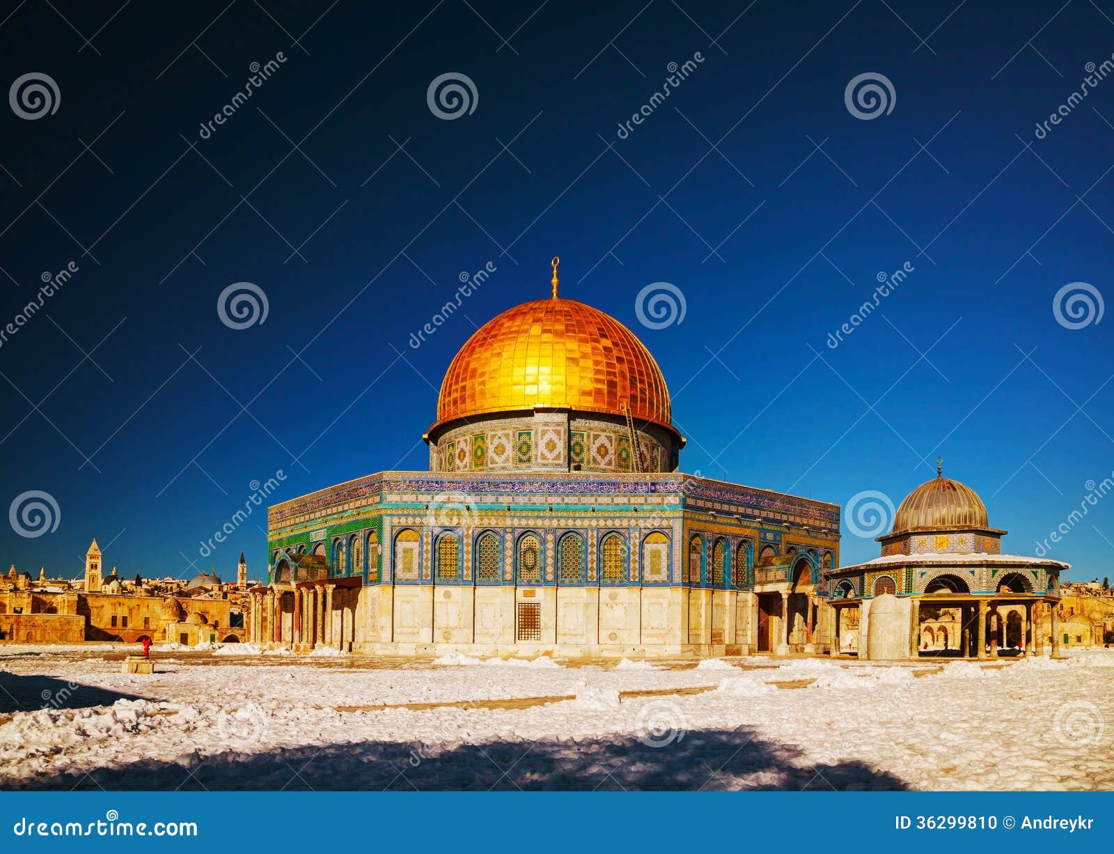 Dome of the Rock Mosque in Jerusalem Stock Photo - Image of historic ...