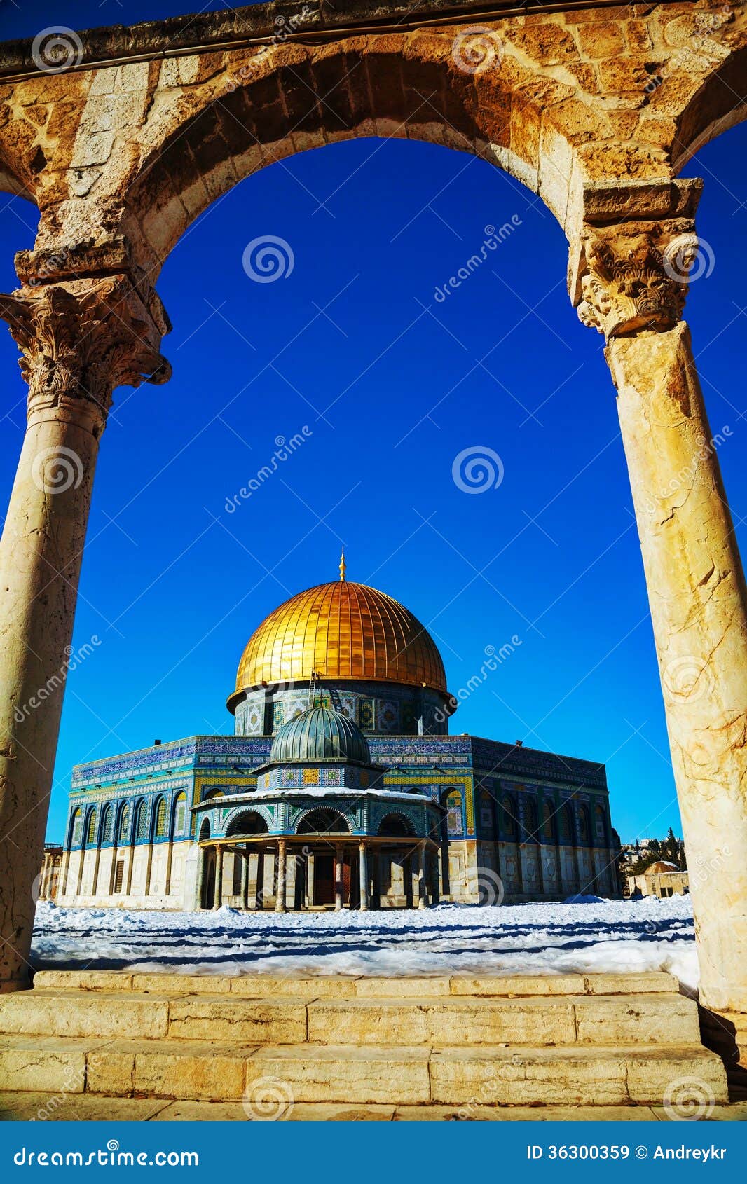 Dome of the Rock Mosque in Jerusalem Stock Image - Image of tourism ...