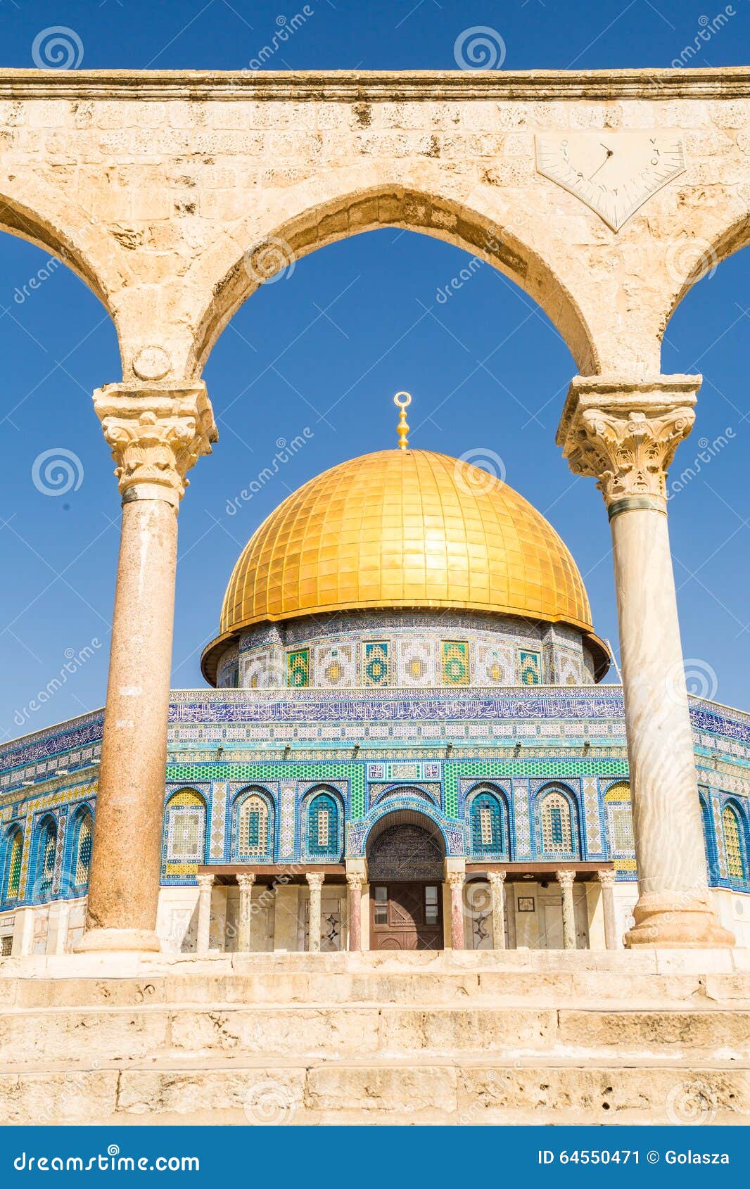 Dome of the Rock Mosque in Jerusalem, Israel Stock Image - Image of ...