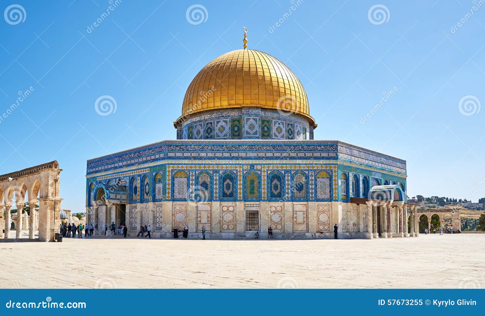 Dome of the Rock Mosque in Jerusalem Stock Image - Image of temple ...