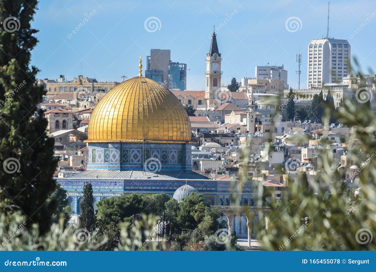 Dome of the Rock Mosque in Jerusalem Stock Photo - Image of culture ...