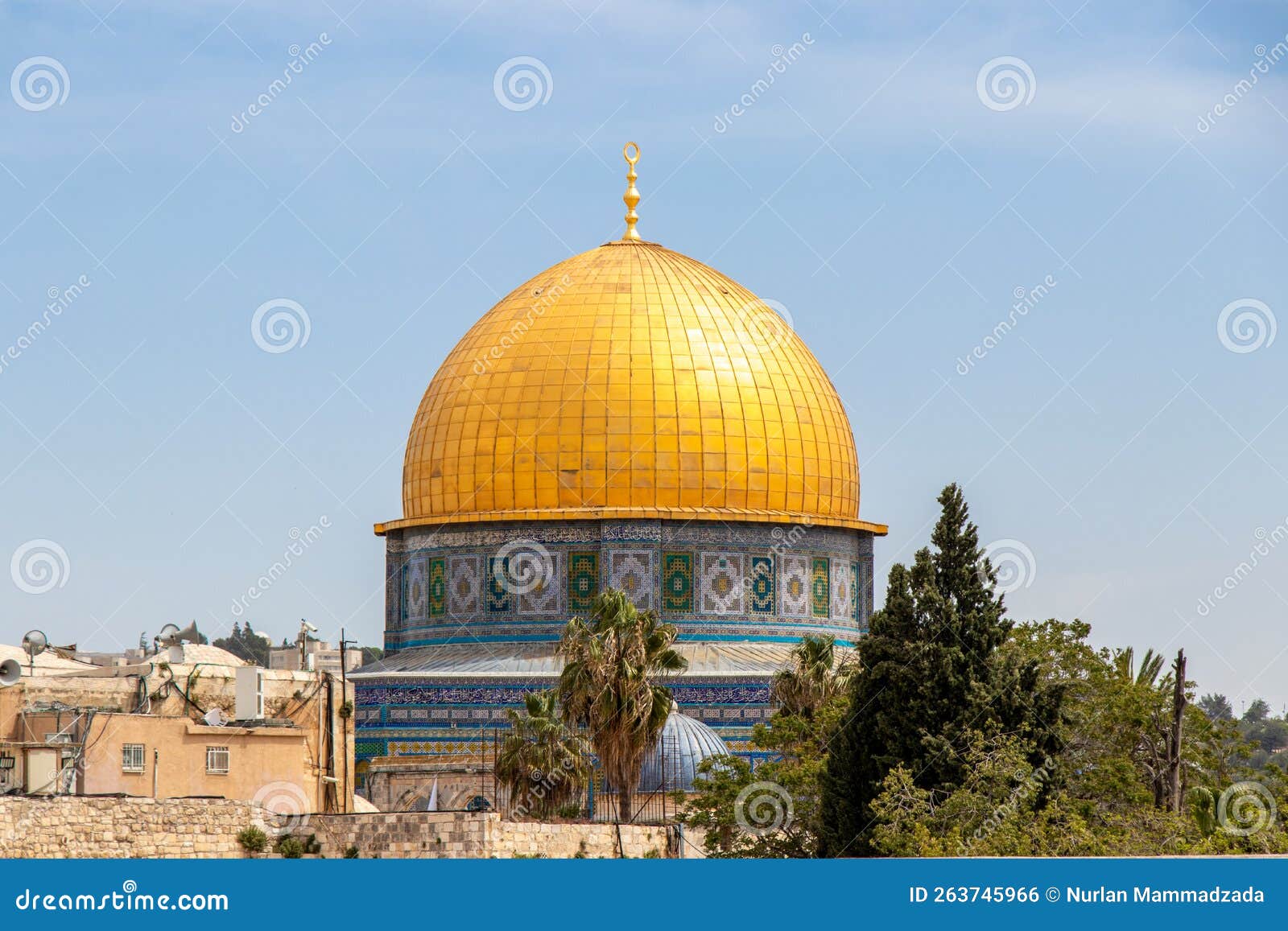 The Dome of the Rock. Qubbat As-Sakhra Mosque in Jerusalem. Stock Photo ...
