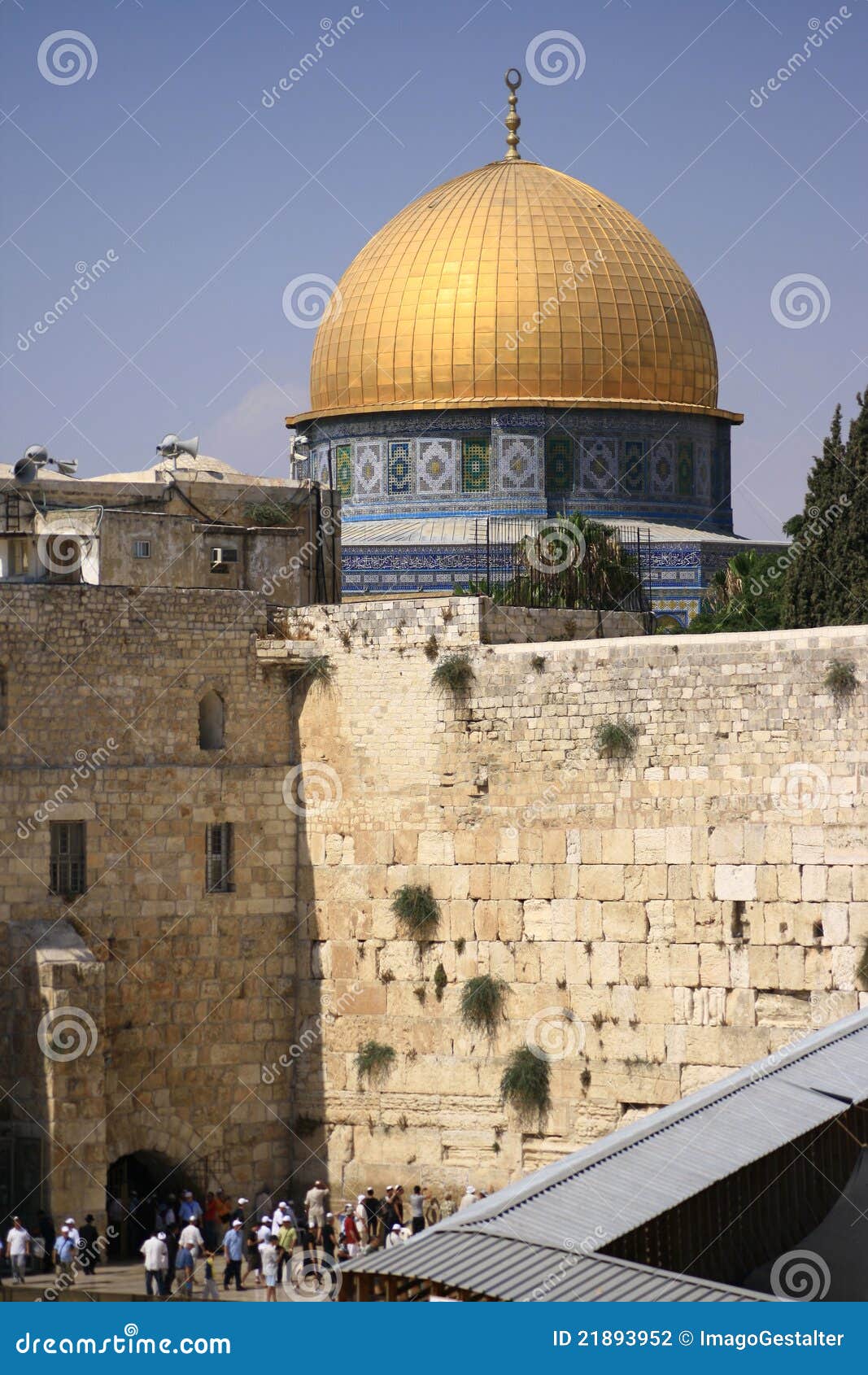 Dome of the Rock and Wailing Wall - Jerusalem Editorial Photography ...
