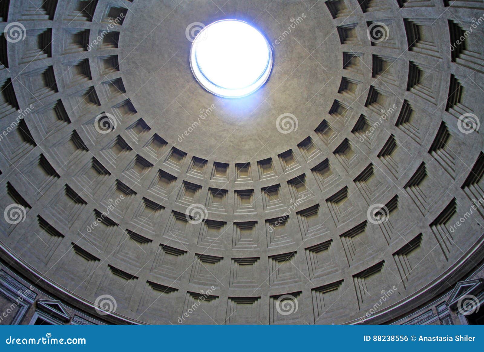 Dome of Rome Pantheon with Oculus. Rome, Italy Stock Photo - Image of ...