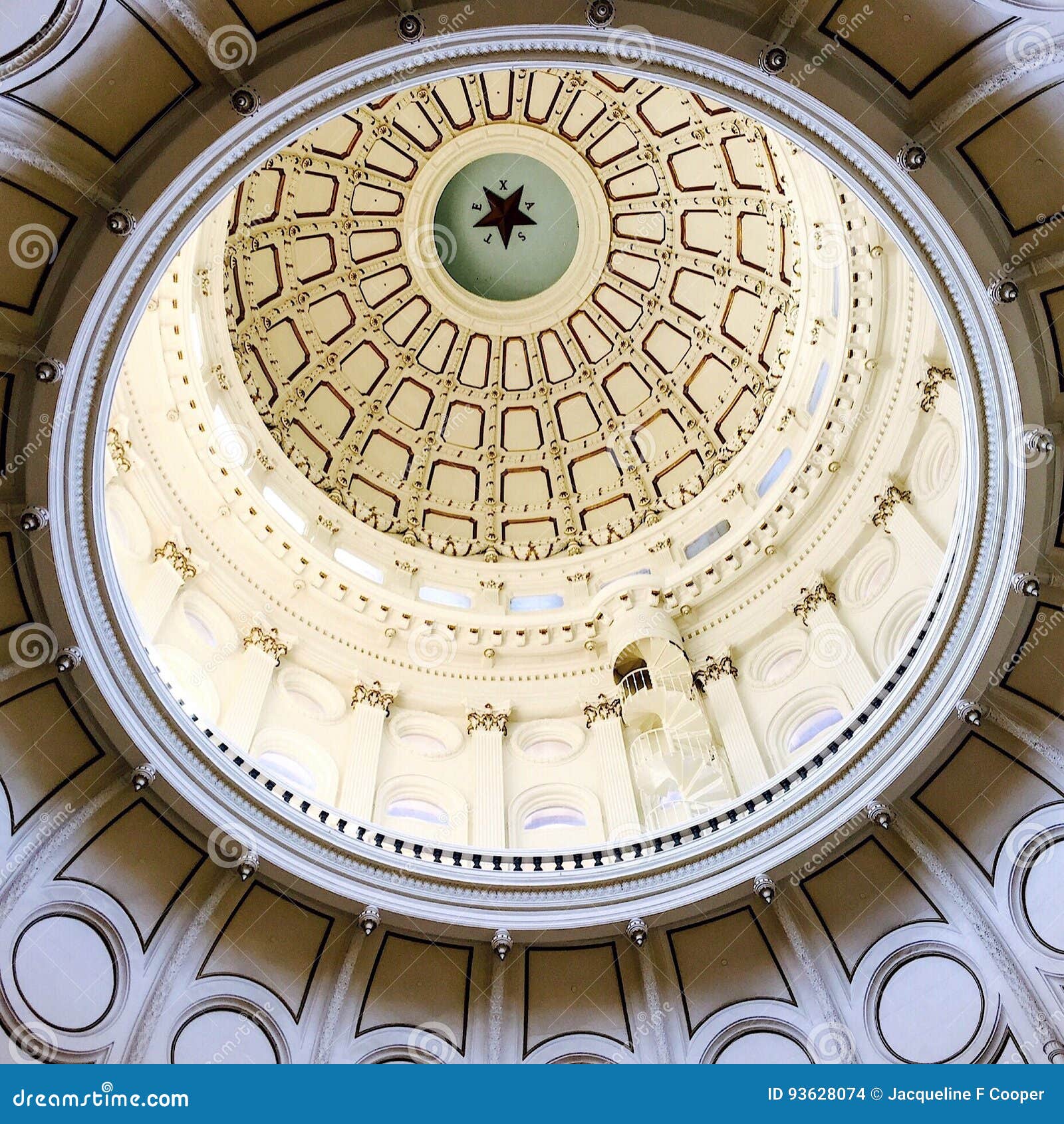 The Dome in the Rotunda of the State Capital Building in Austin Texas ...