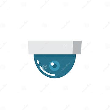 Dome security camera icon stock vector. Illustration of lens - 118402157