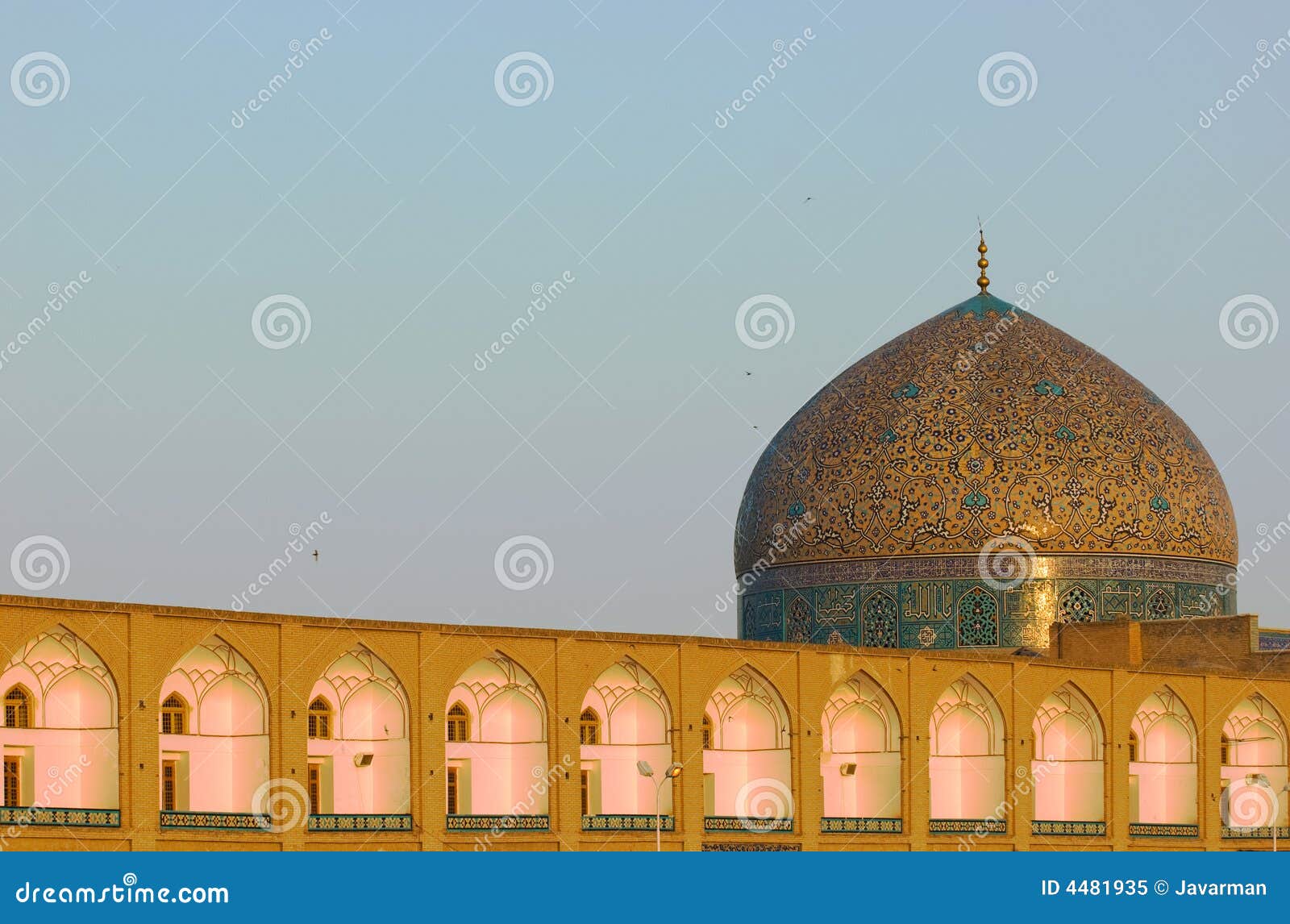 Dome of Sheikh Lotf Allah Mosque Stock Image - Image of moslem, iran ...