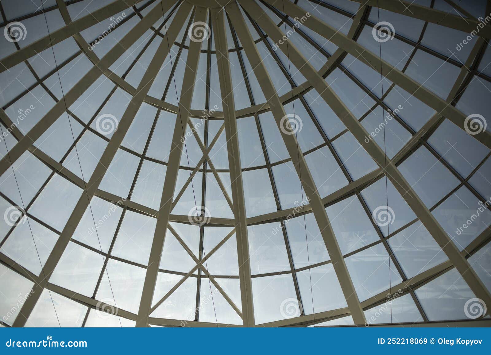 Dome of Shopping Center. Ceiling in Building Stock Image - Image of ...