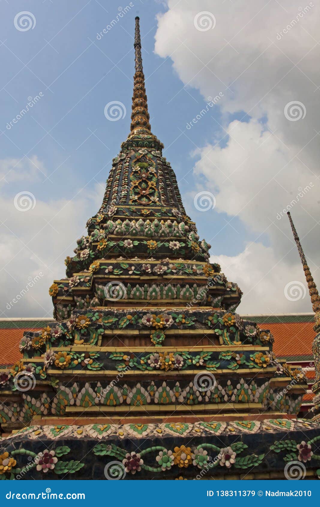 The Dome and Spire of the Structure of Thai Architecture Stock Image ...