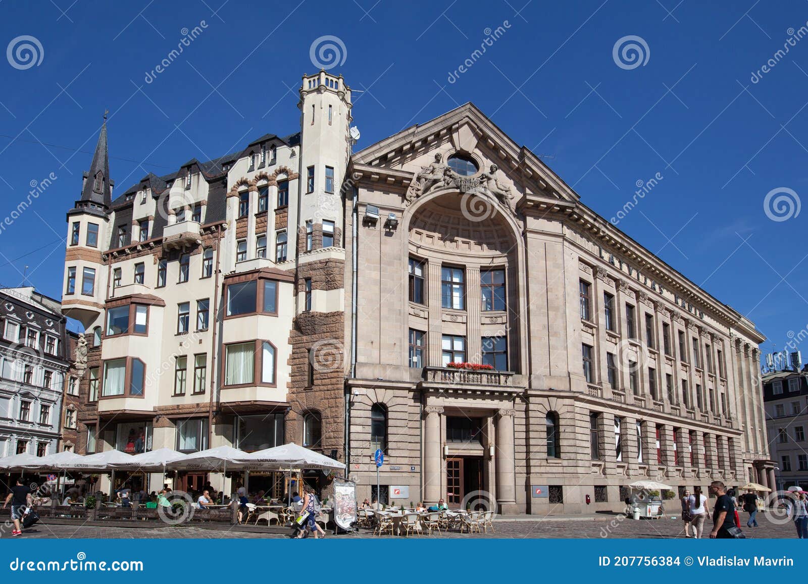 Dome square, Riga, Latvia editorial stock image. Image of latvian ...