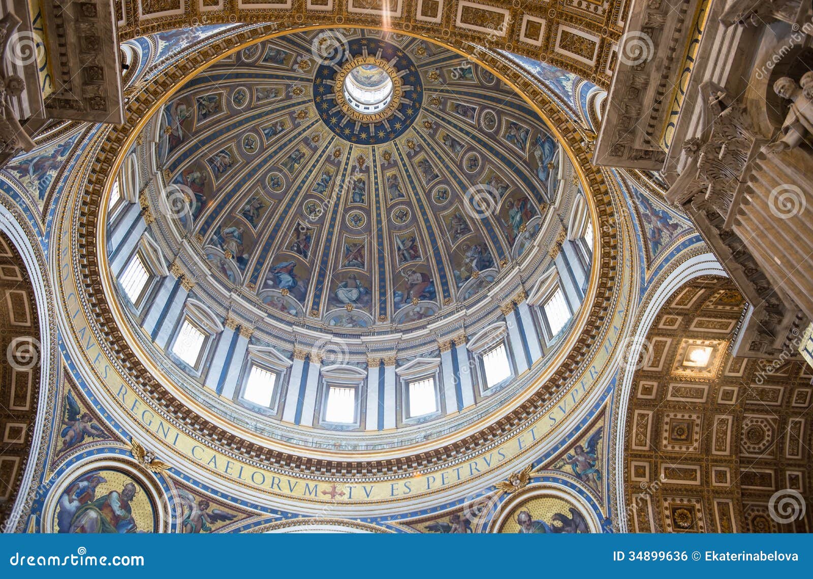Dome of the St. Peters Basilica in Rome Editorial Photo - Image of ...