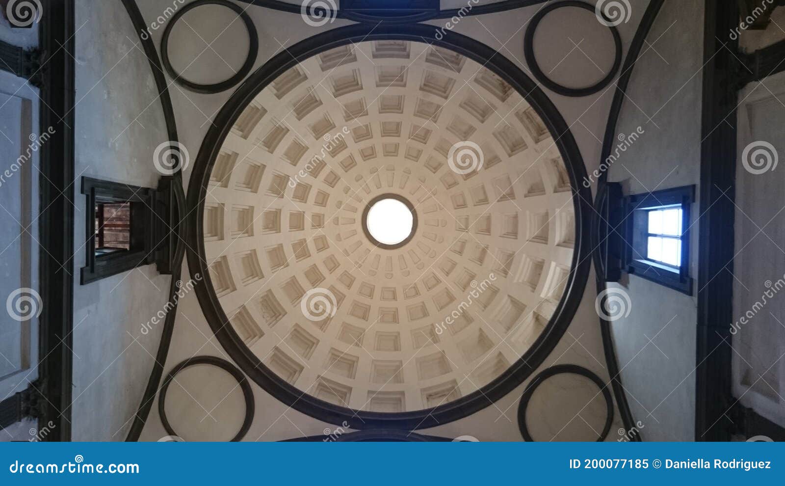 Dome Symmetrical Circular Architecture Italy Stock Image - Image of ...
