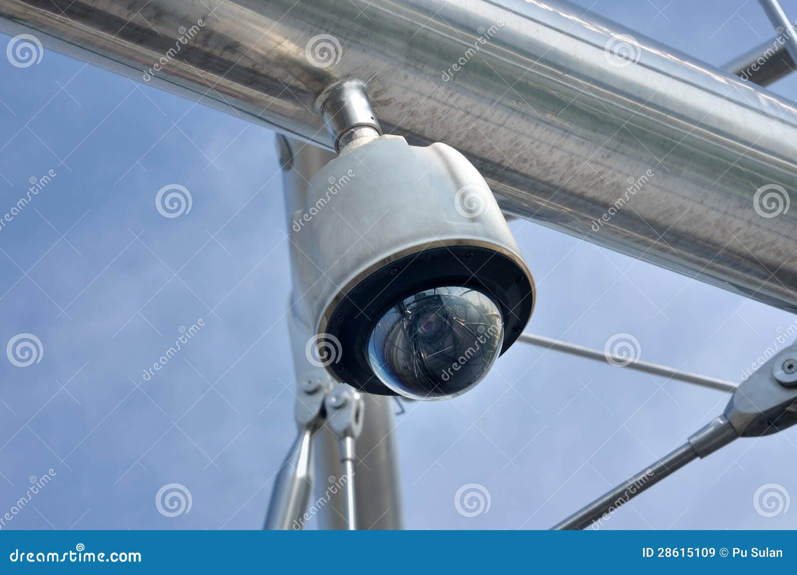 Dome type CCTV camera stock image. Image of live, look - 28615109