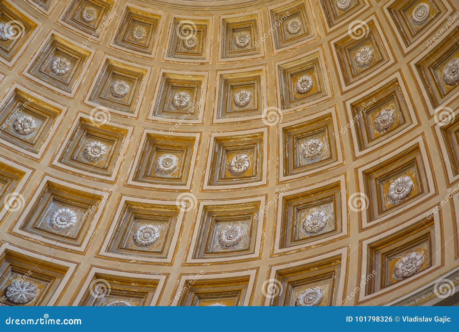 Ceiling in the Vatican Museum Editorial Photo - Image of marble ...