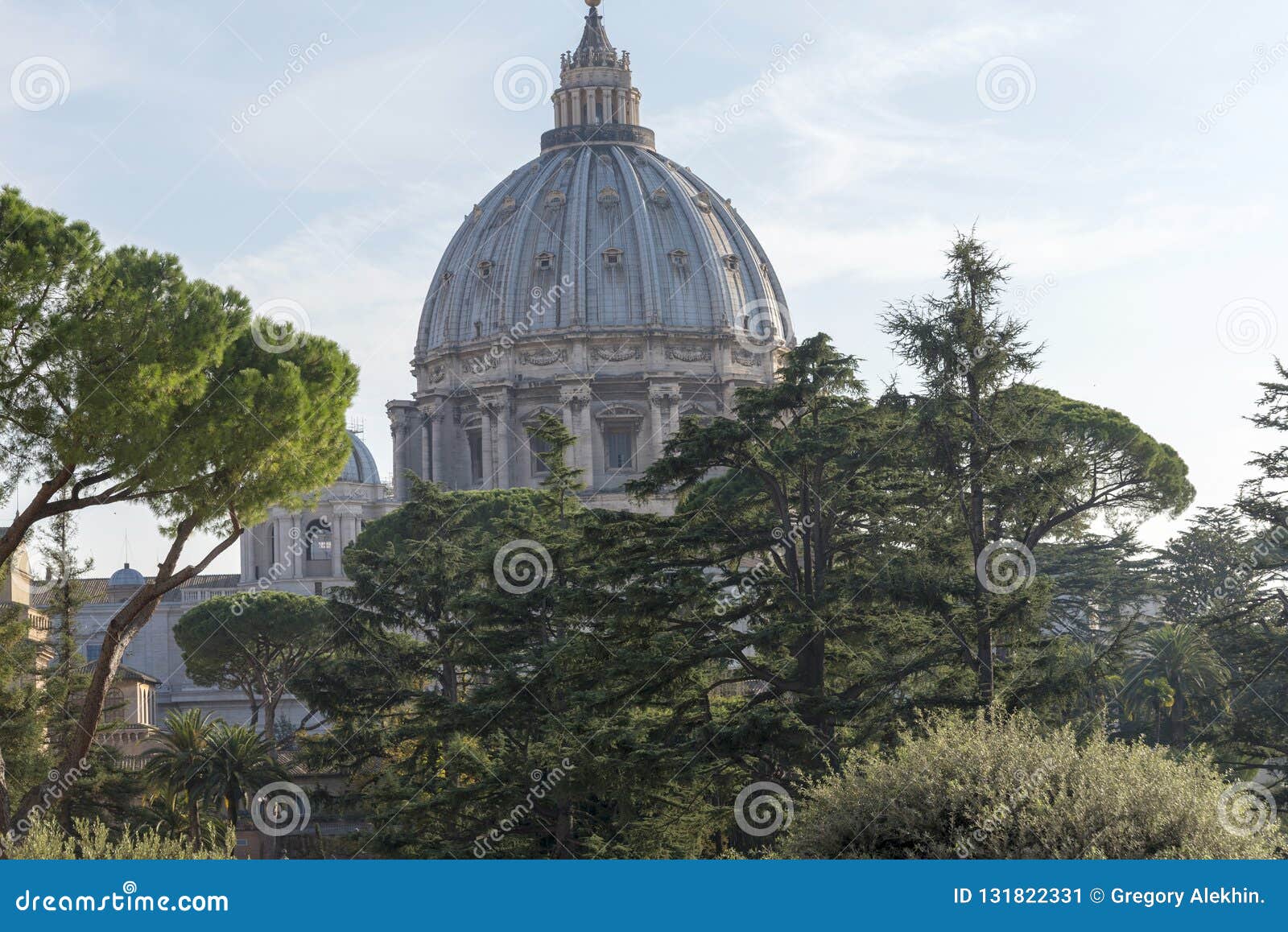 The Dome of the Vatican Obstruct the Trees Editorial Photo - Image of ...